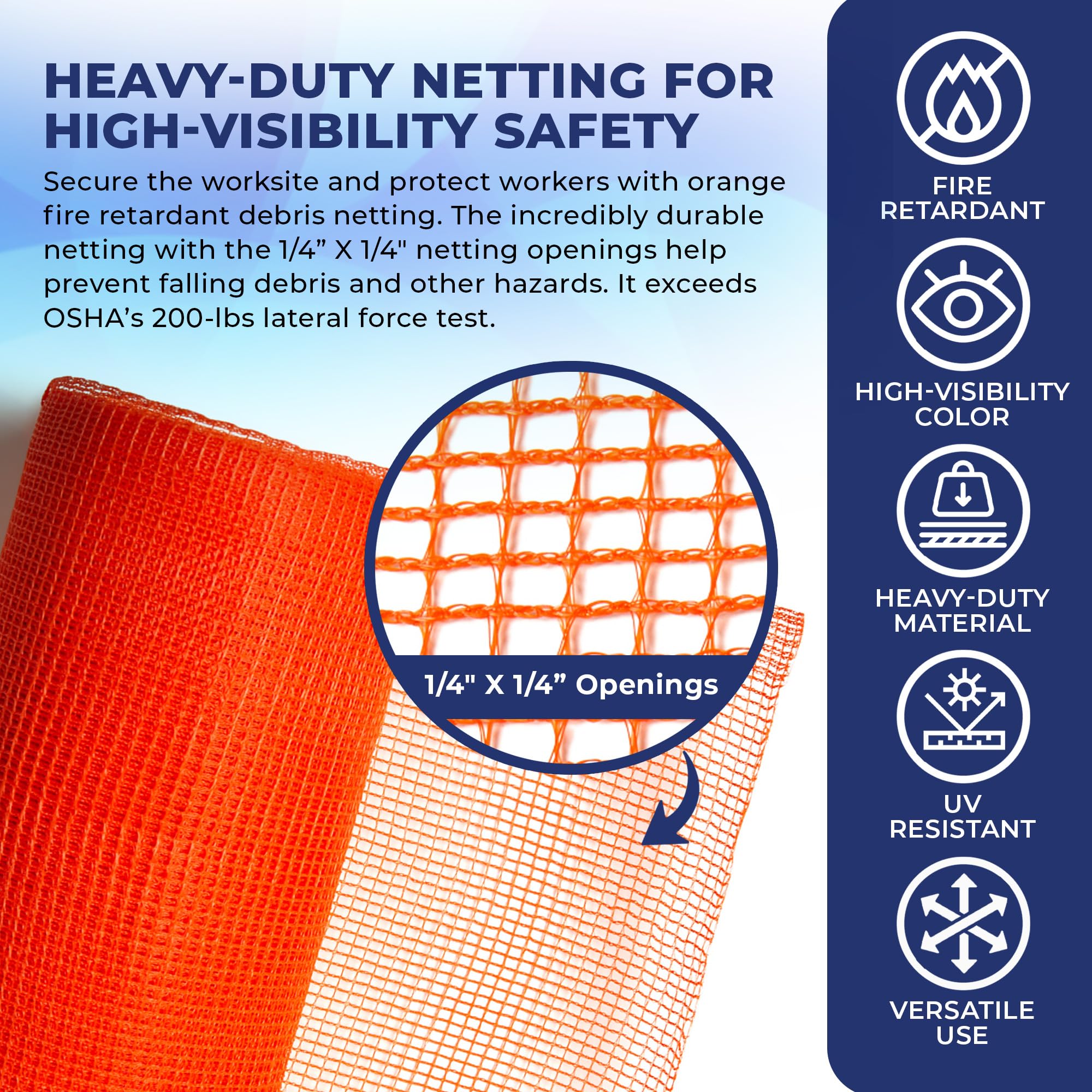 Snapklik.com : Tarps Now 4 X 150 Orange Safety Netting Roll - Heavy ...