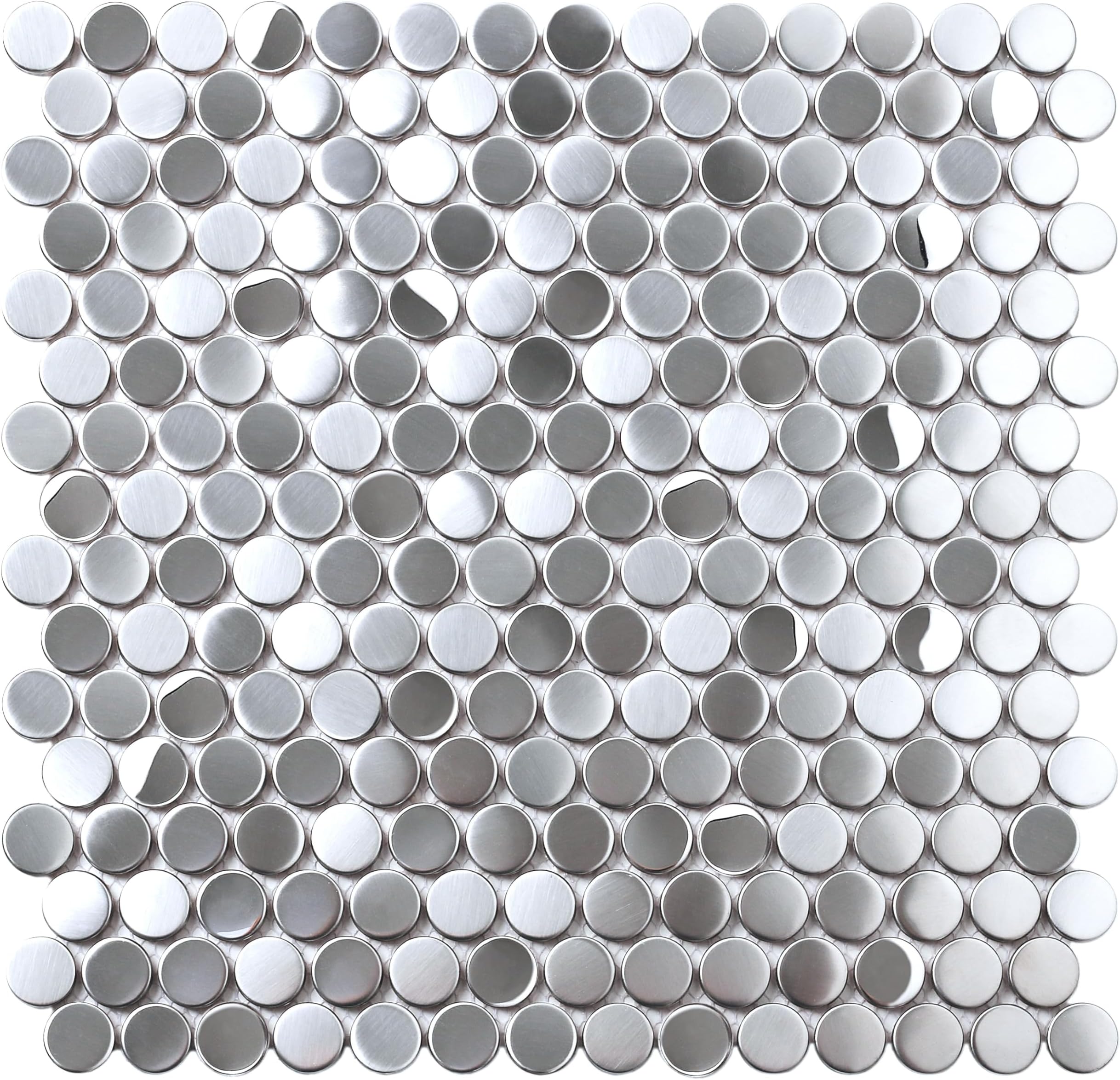 Mix Dark Gray Bluish Penny Round Porcelain Mosaic (Box of 10 Sheets ...