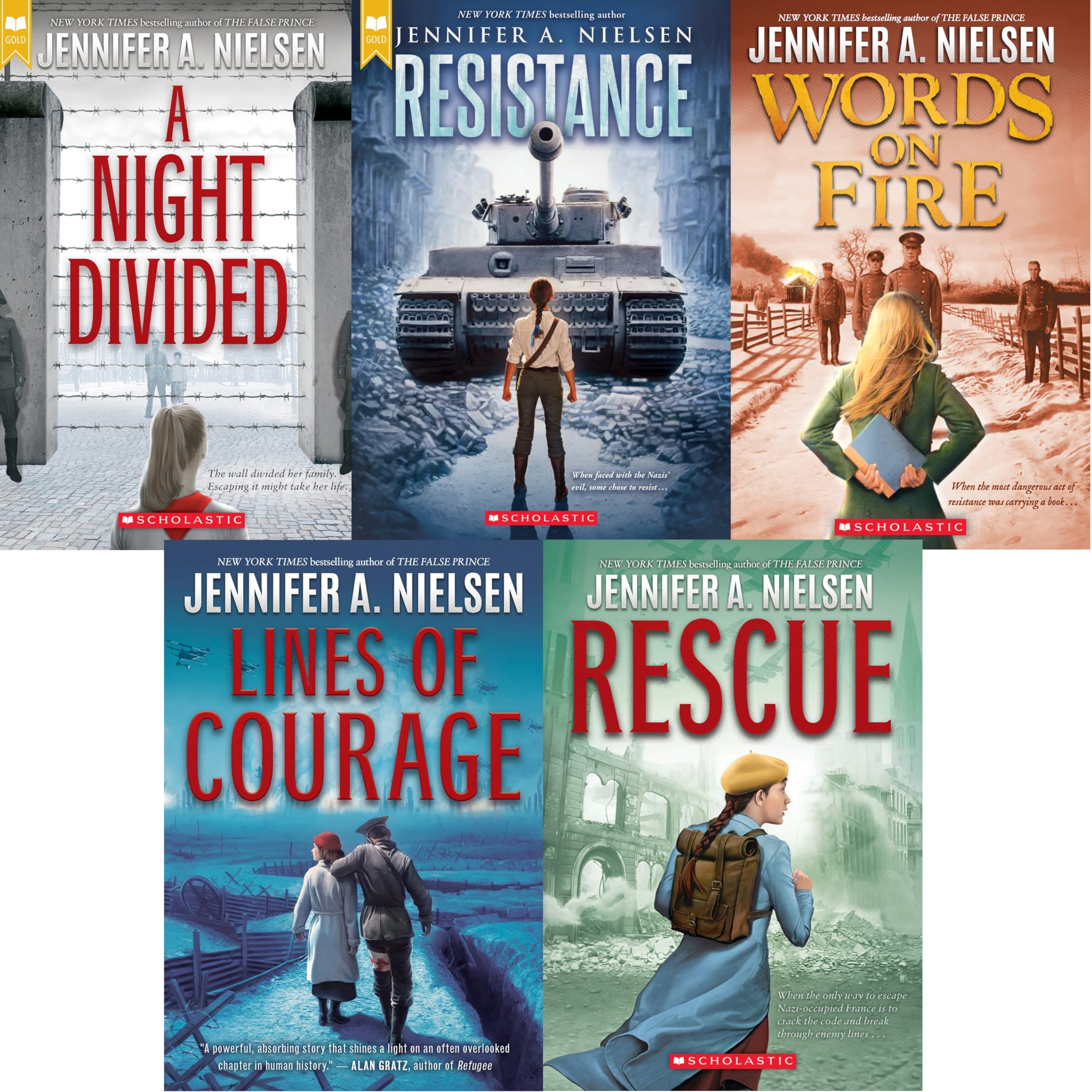 Jennifer A. Nielsen’s Thrilling Novels Collection 5 Books Set: A Night ...