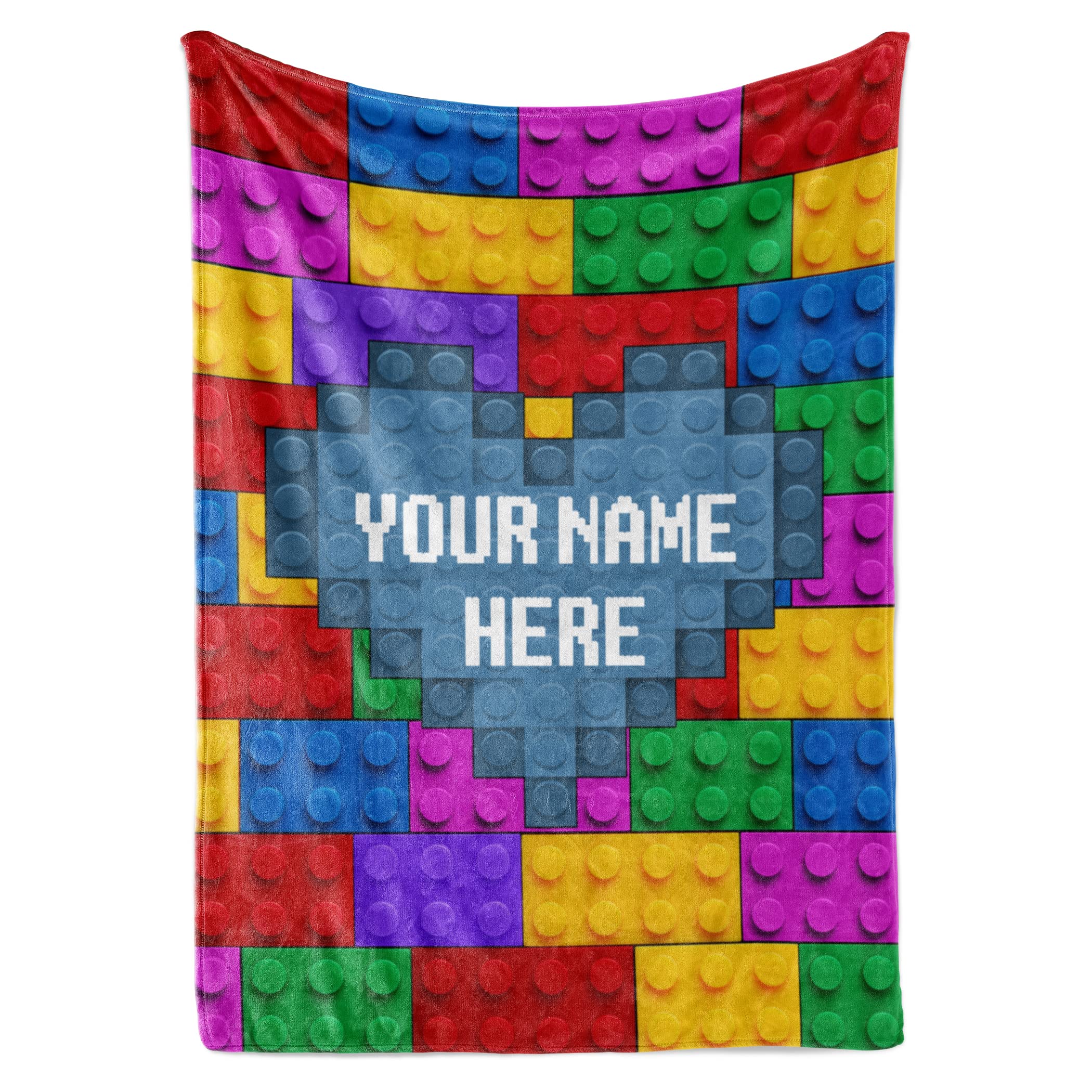 Amazon.com: Personalized Throw Blanket for Boys with Custom Name | Lego ...