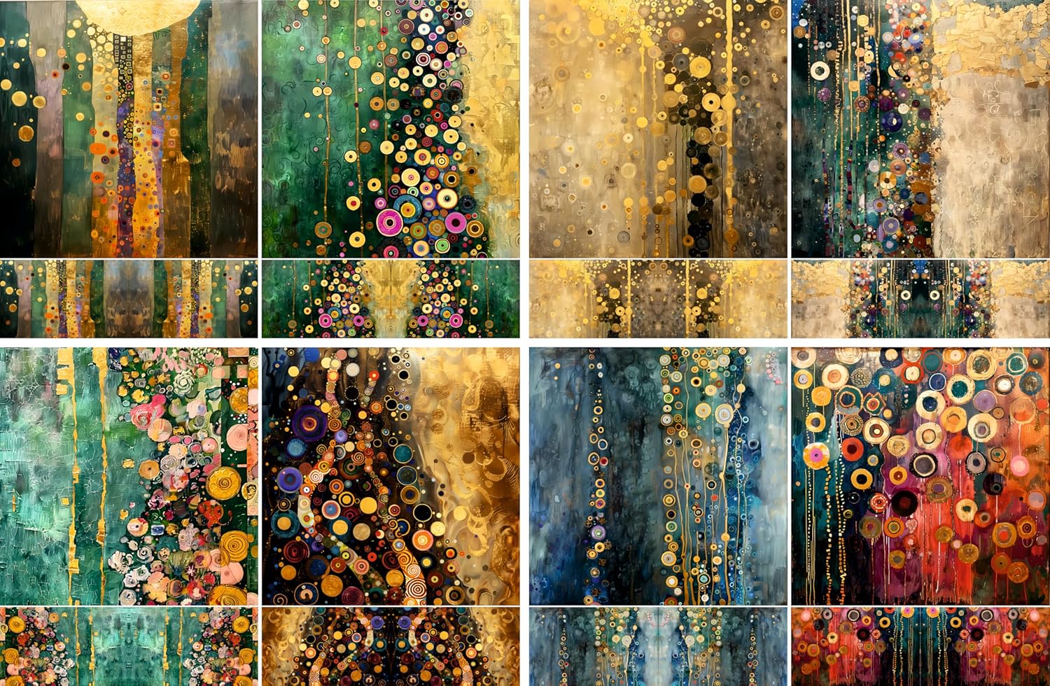 Amazon.com: Klimt Abstract Decoupage Rice Papers, 8 x 11.5 inch (A4 ...