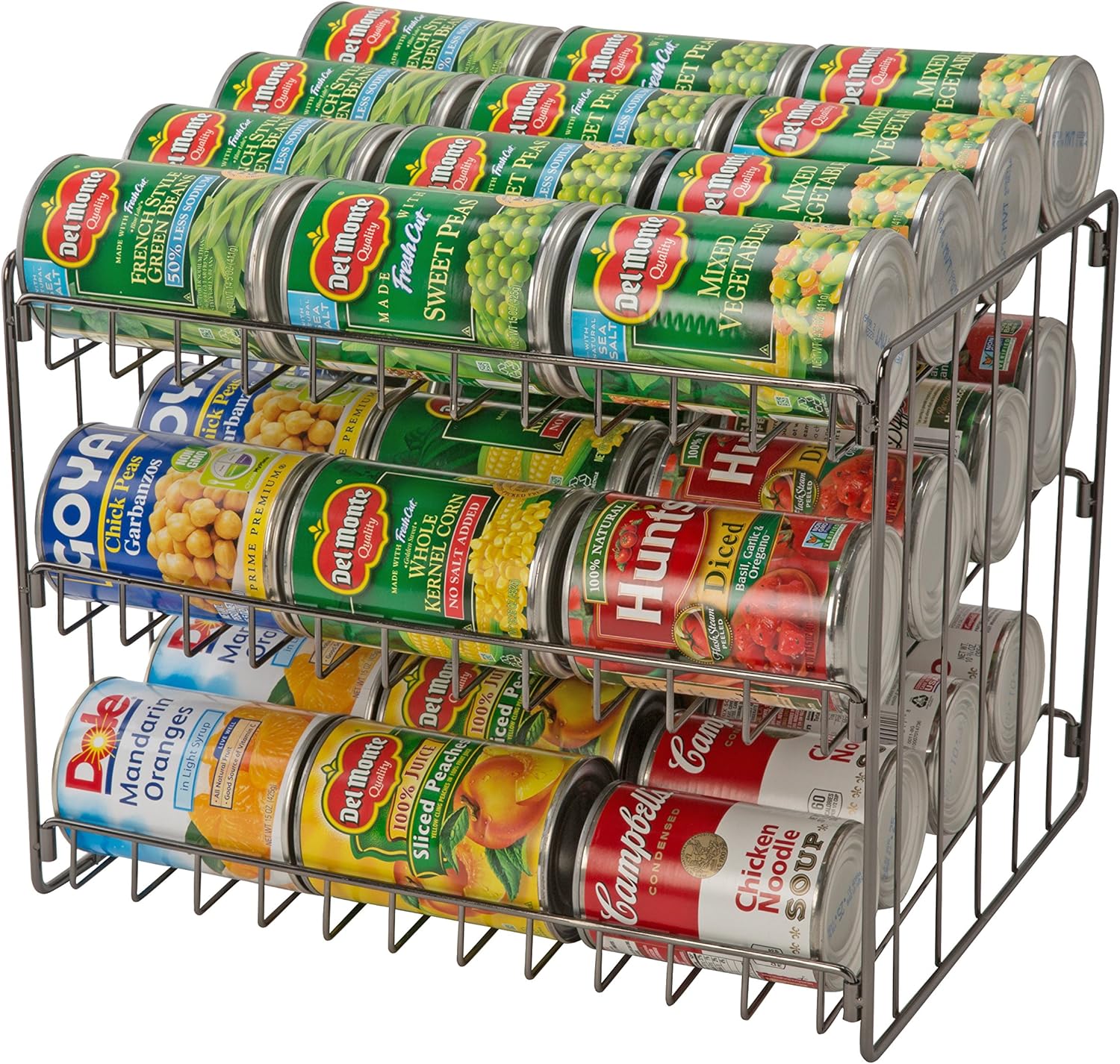 Amazon.com: Kitchen Details 3 Tier Can Organizer | Canned Food Storage ...