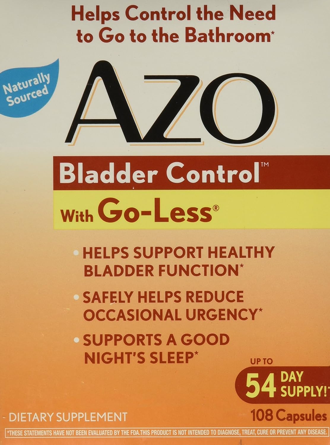 Amazon.com: AZO Bladder Control - 108 Capsules : Health & Household