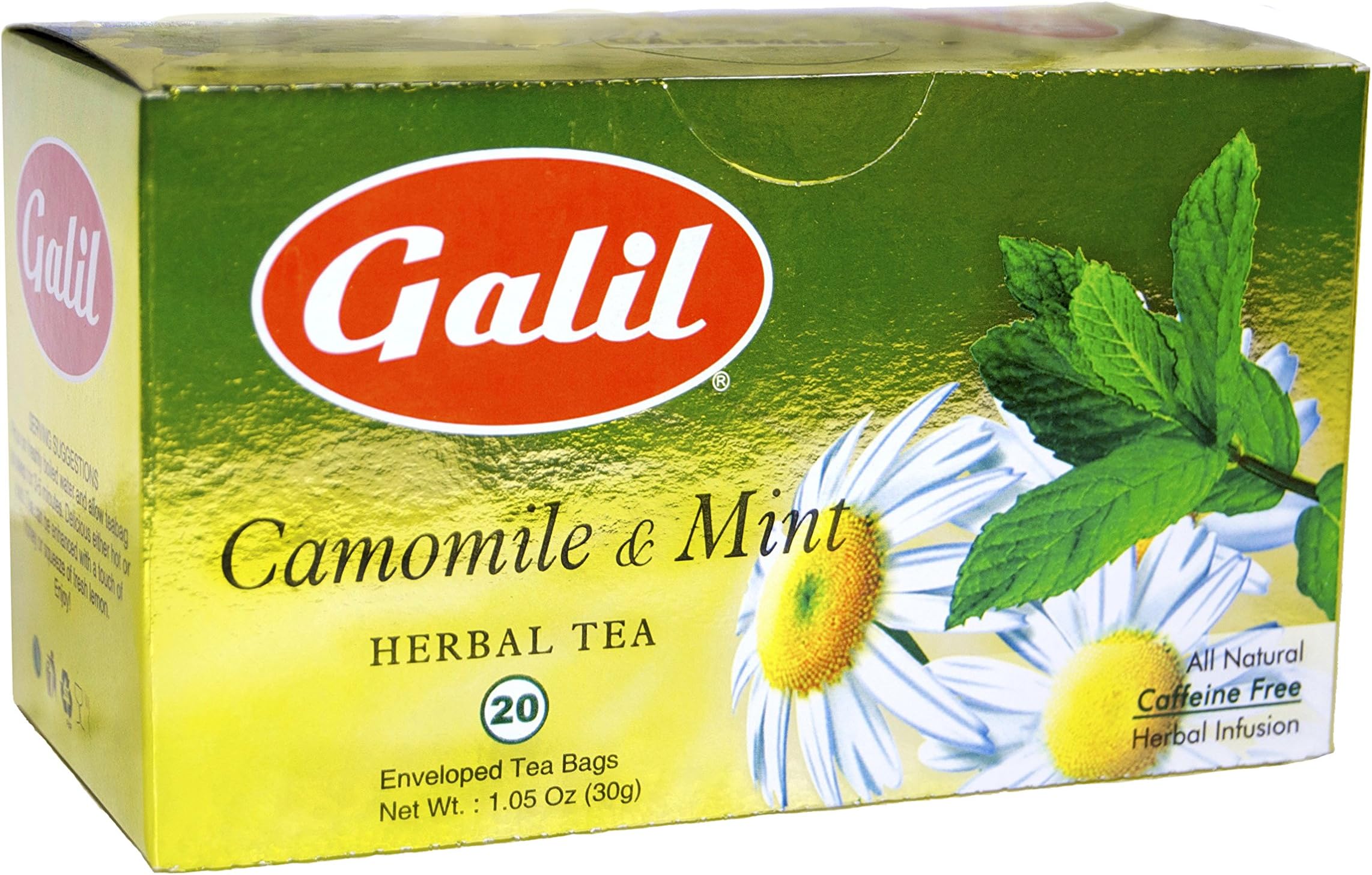 Amazon.com : Galil Tea, Camomile & Mint - 20Count Boxes (Pack Of 6 ...