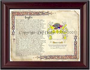 Amazon.com: Inglis Coat of Arms/ Family Crest on Fine Paper and Family ...