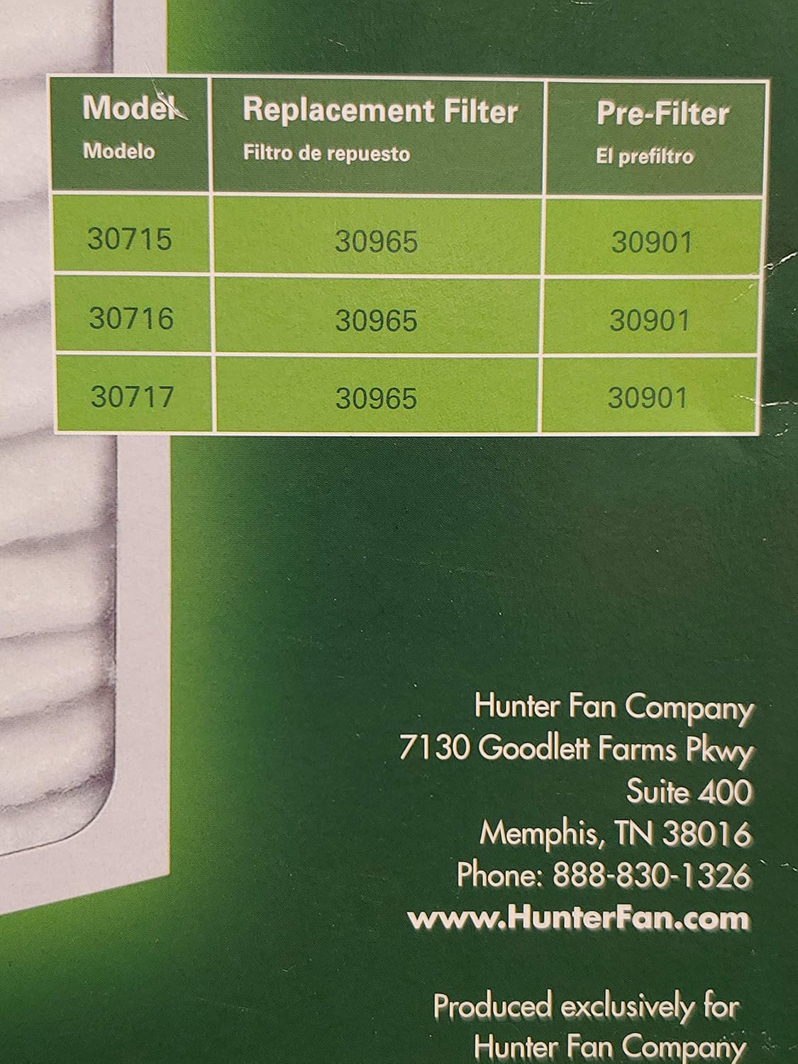 Amazon.com: Hunter 30965 HEPAtech System Replacement Filter for 30715 ...