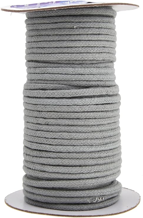 Amazon.com: Mandala Crafts 4mm 30 Yards Gray Soft Drawstring ...