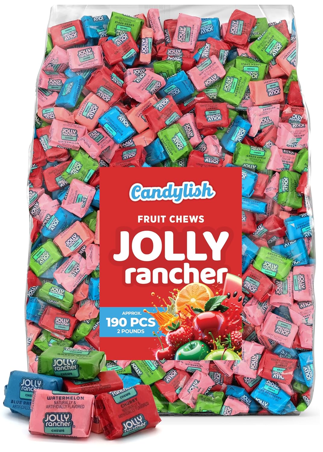 Amazon.com: Jolly Ranchers Chews - Premium Assorted Fruit Flavors Bulk ...