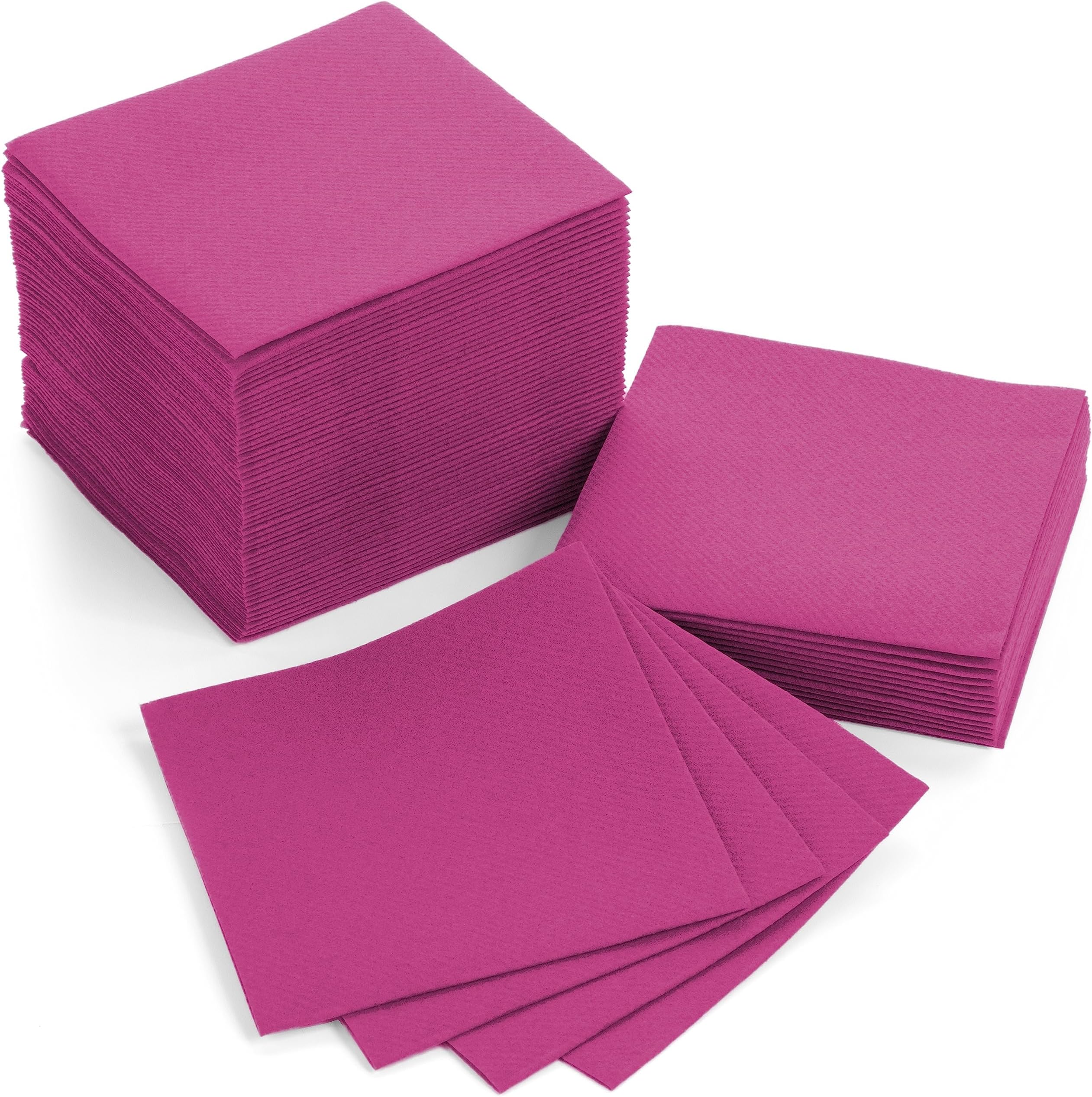 Amazon.com: Vibrant Bright Pink 2-Ply Beverage Napkins - 5"x5" (Pack of ...