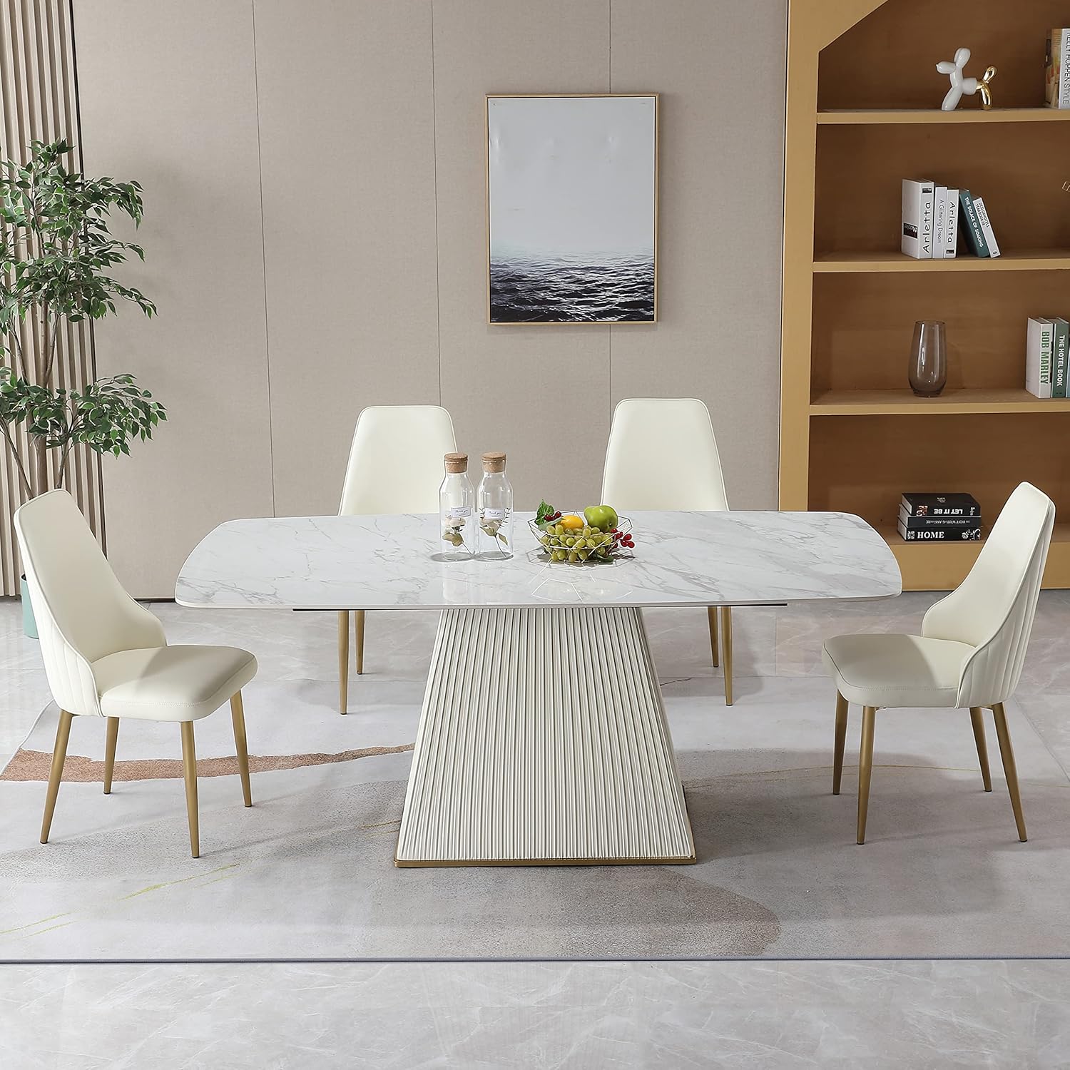 Amazon.com - Montary 71” Modern Rectangle Dining Table for 6-8 Seat ...