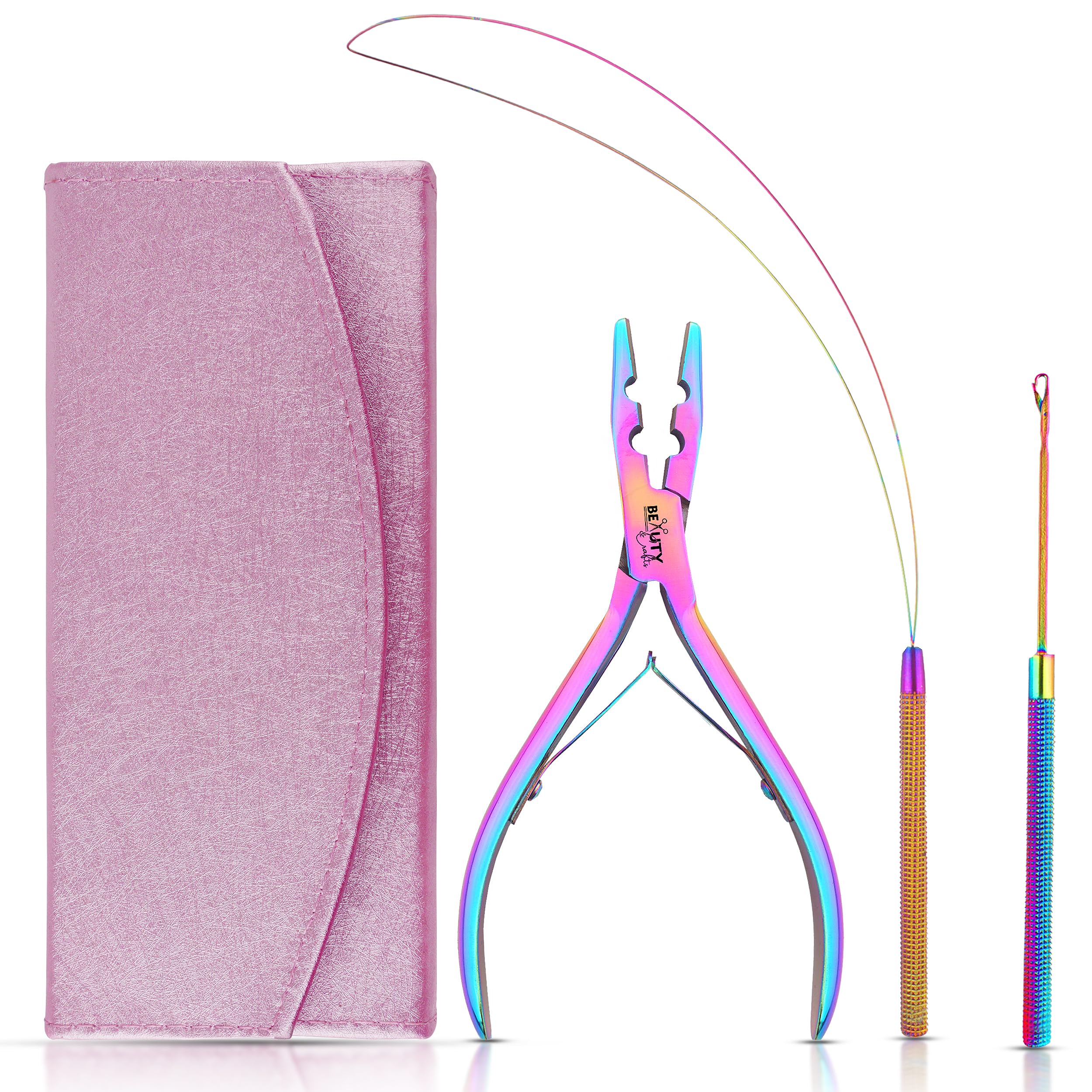 Amazon.com : Beauty & Crafts Micro Links Hair Extensions Kit- Stainless ...