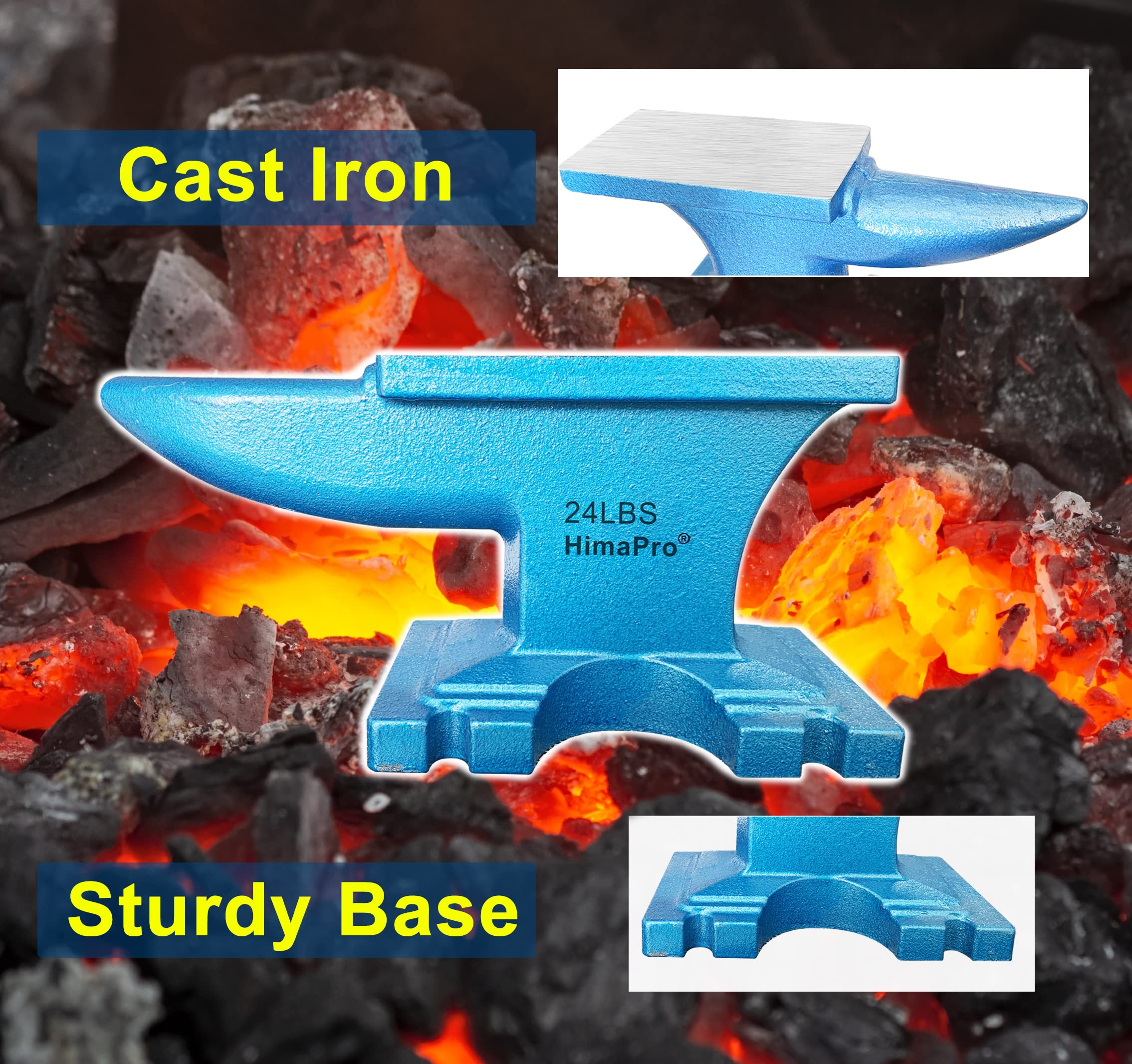 Snapklik.com : HimaPro Single Horn Anvil For Blacksmith Blue - Cast ...