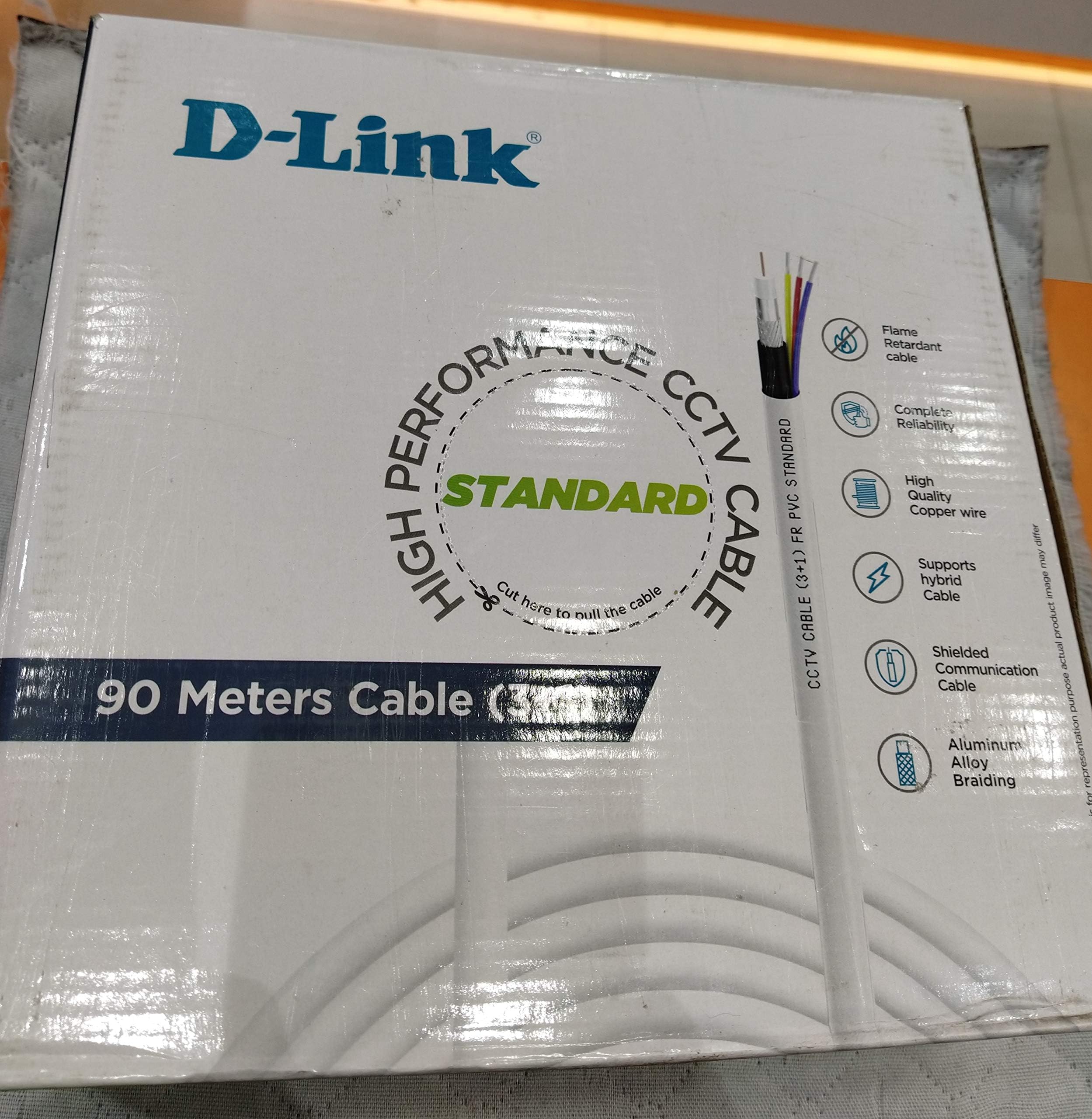 D-Link CCTV Standard 90MTR Cable (3+1) : Amazon.in: Electronics