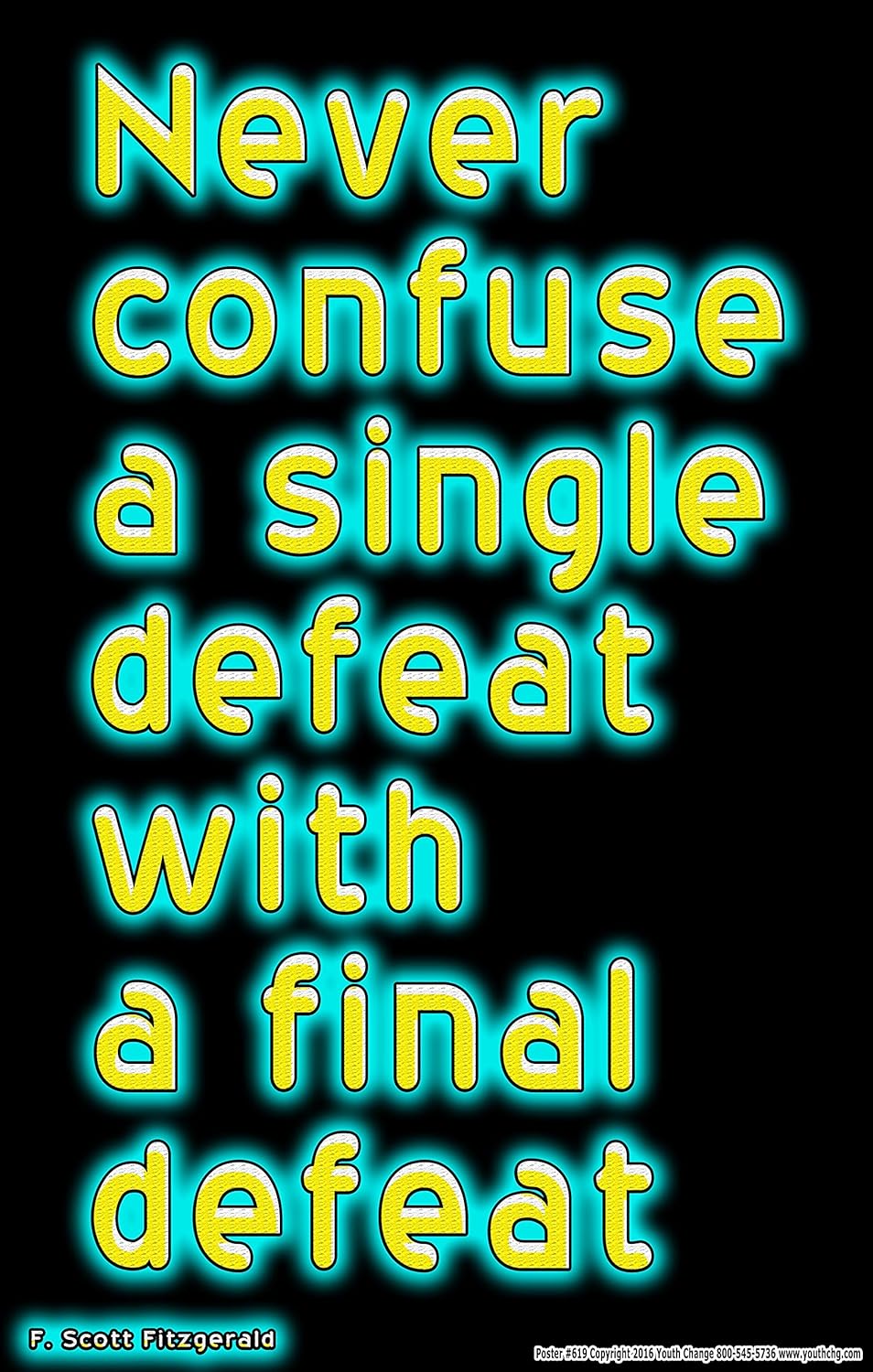 Amazon.com : Poster #619 Success, Overcome Defeat and Failure Classroom ...