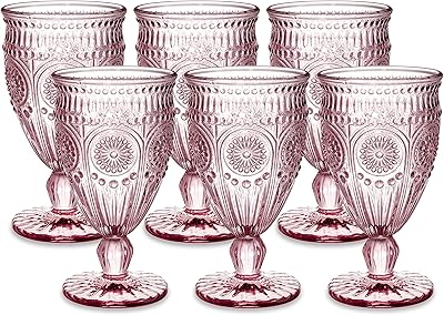 Amazon.com | Yungala Colored Wine Glasses set of 6 colorful glass ...