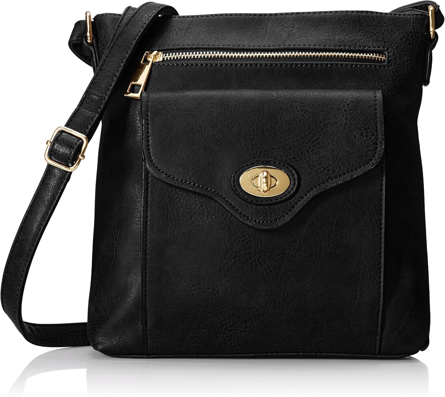MG Collection Designer Shoulder Bag Convertible Cross Body,Black,One ...