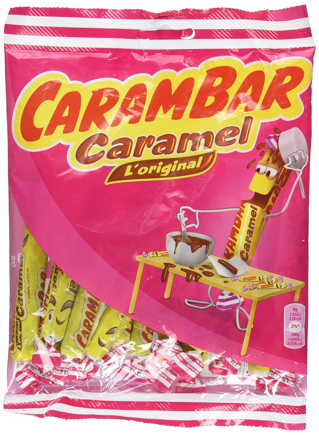 Amazon.com : Carambar Candy in A Bag 130g (0.3 oz), One : Caramel Candy ...