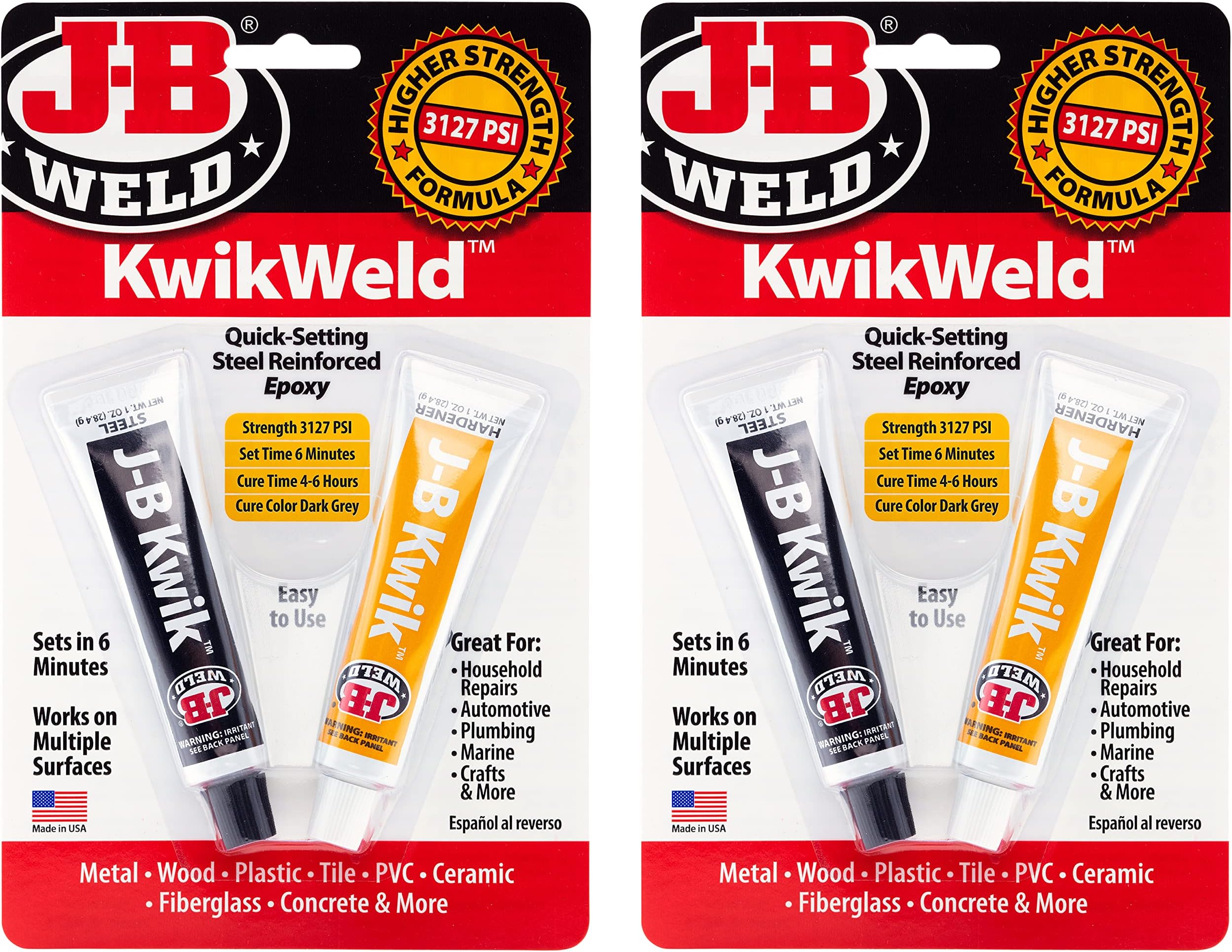 J-B Weld 8271 KwikWeld Professional Size Steel Reinforced Epoxy Twin ...