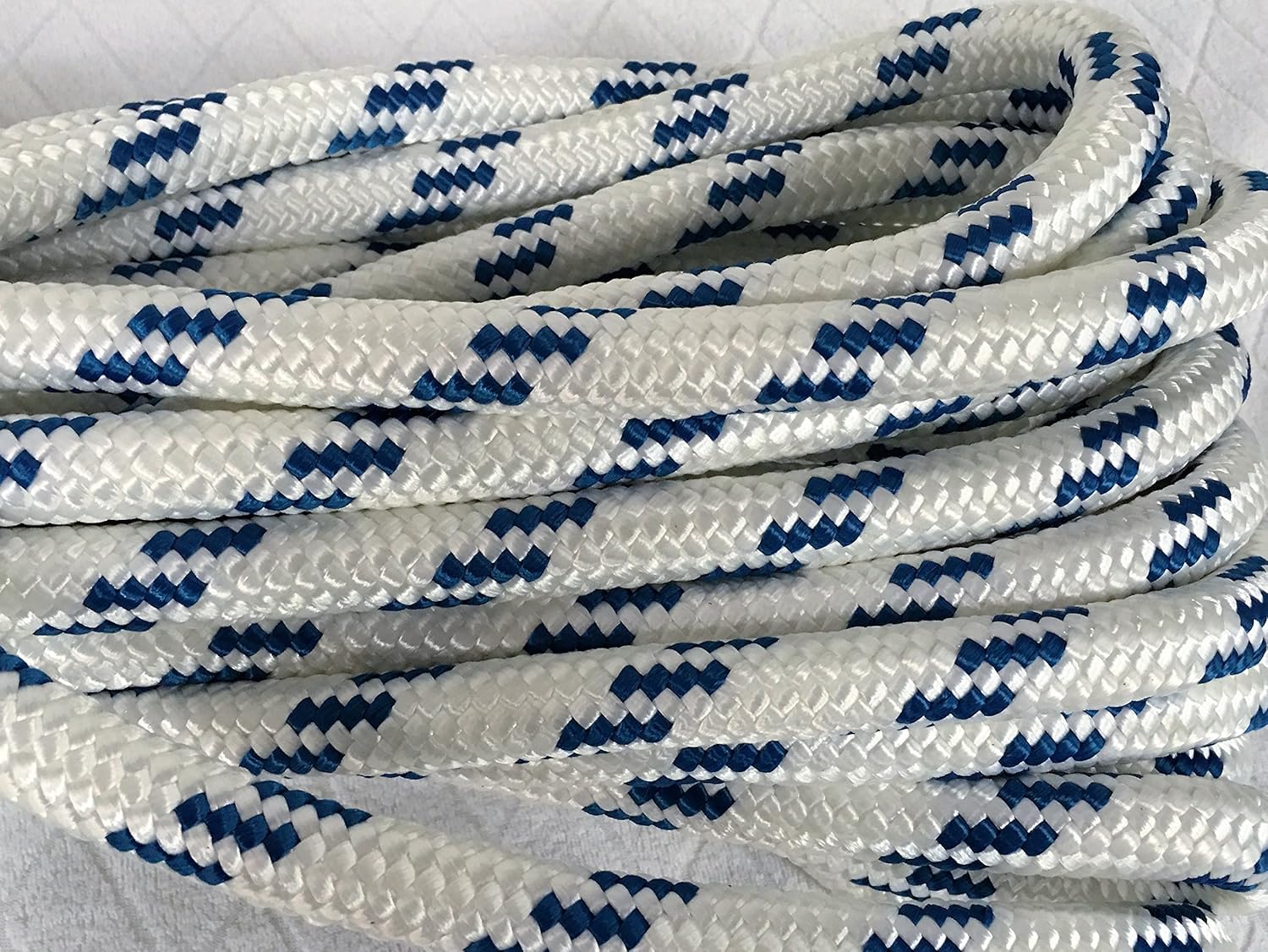 Double Braid Polyester Arborist Bull Rope 3/4 inch by 100 feet, White ...