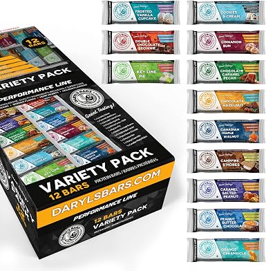 Daryl's Bars Variety Pack On The Go Snack On the Go Whey Protein Bars ...