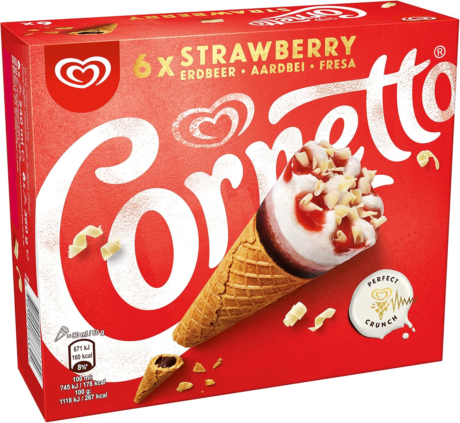 Cornetto Strawberry with a legendary chocolate tip Ice cream cone ...