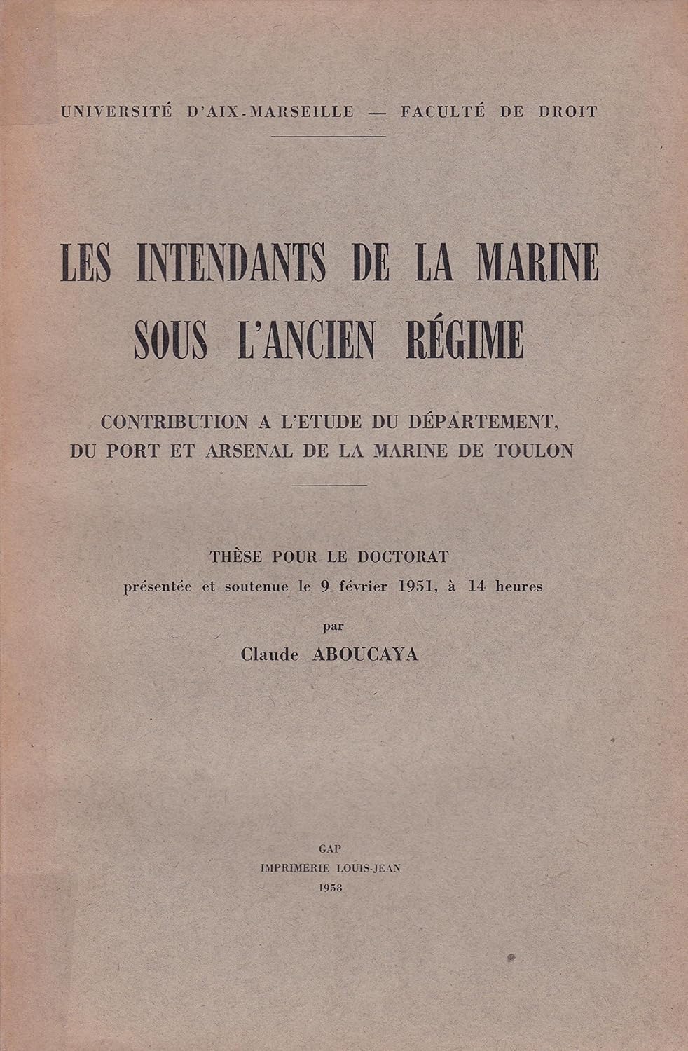 Amazon.fr - Les intendants de la Marine sous l'Ancien Régime ...
