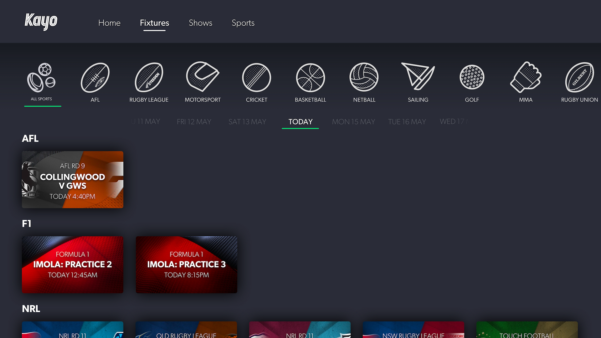 Kayo Sports - App on Amazon Appstore