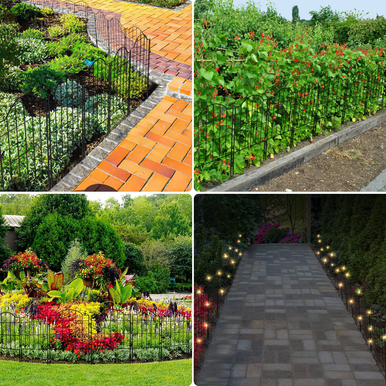 Snapklik.com : Decorative Garden Fence 10Pcs Defense Fencing Panel