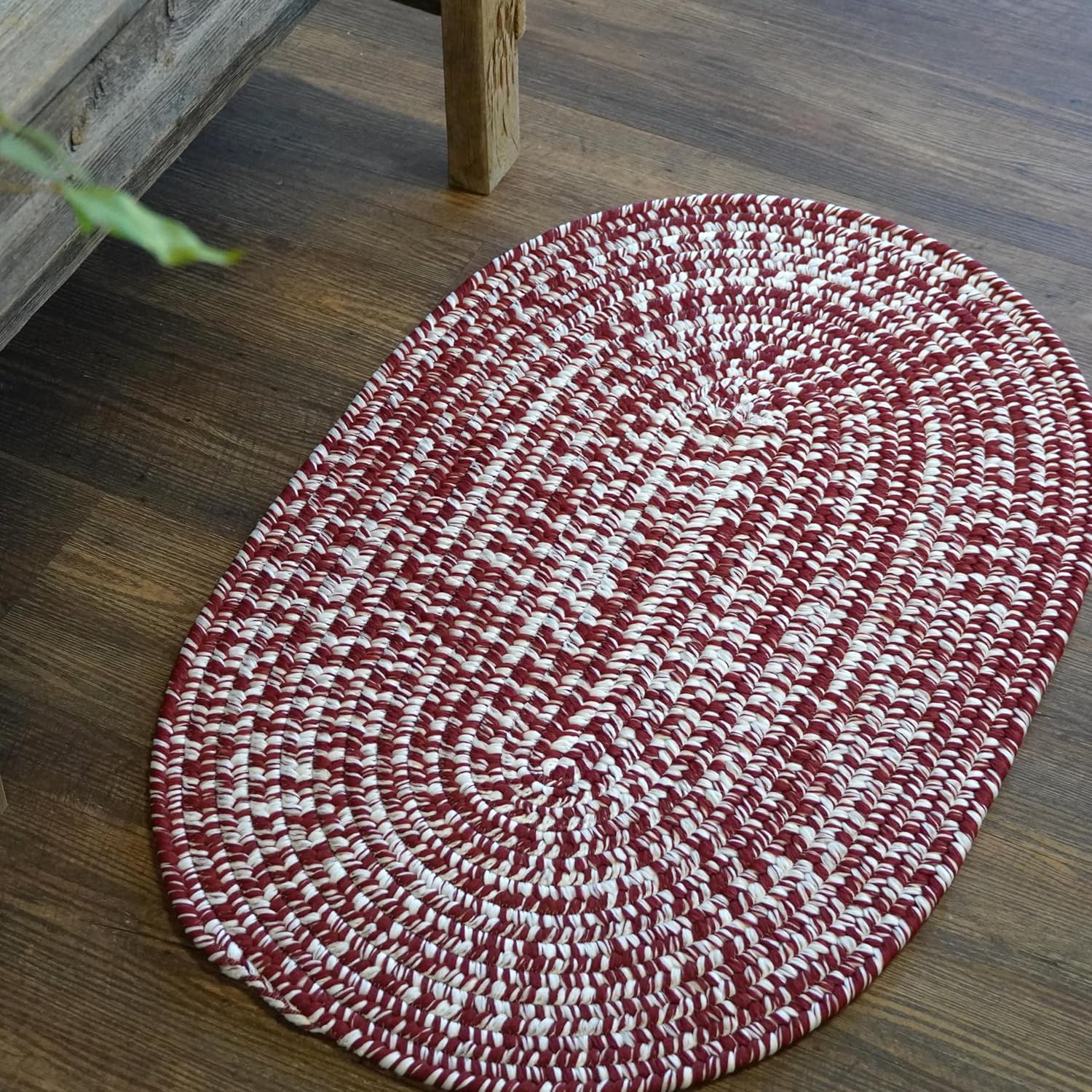 Amazon.com: Farmdale Woven Tweed Reversible Braided 27X46 Area Rug ...