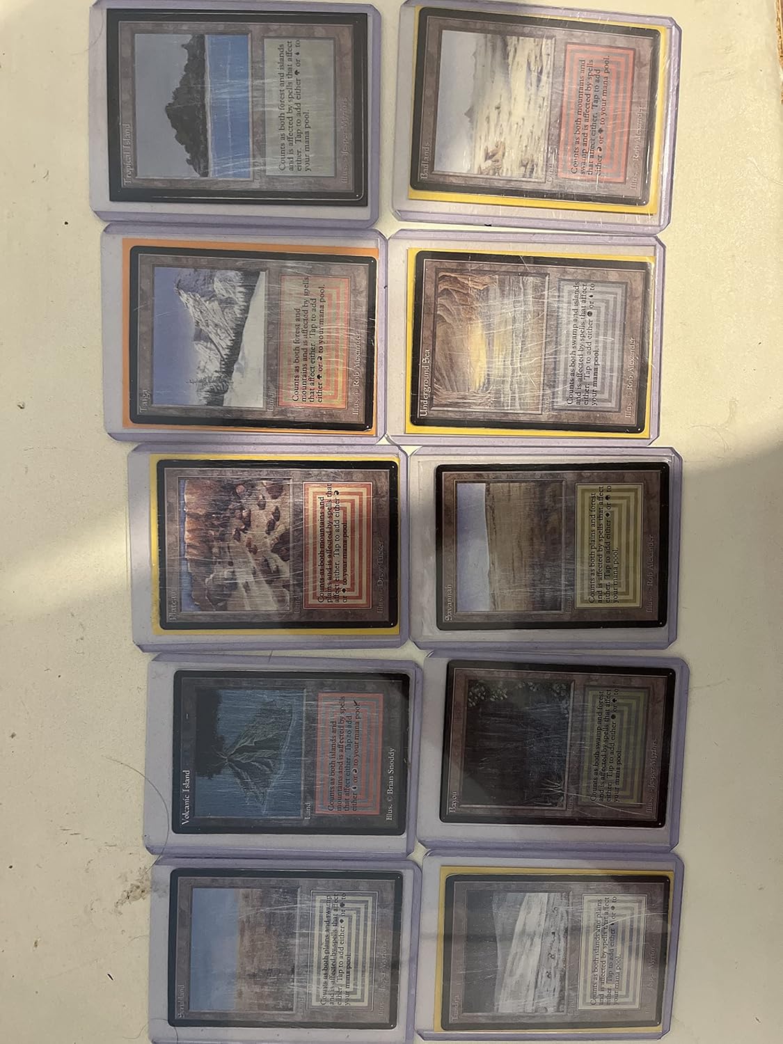 Amazon.com: Beta Edition Dual Lands, scrubland, Volcanic Island ...