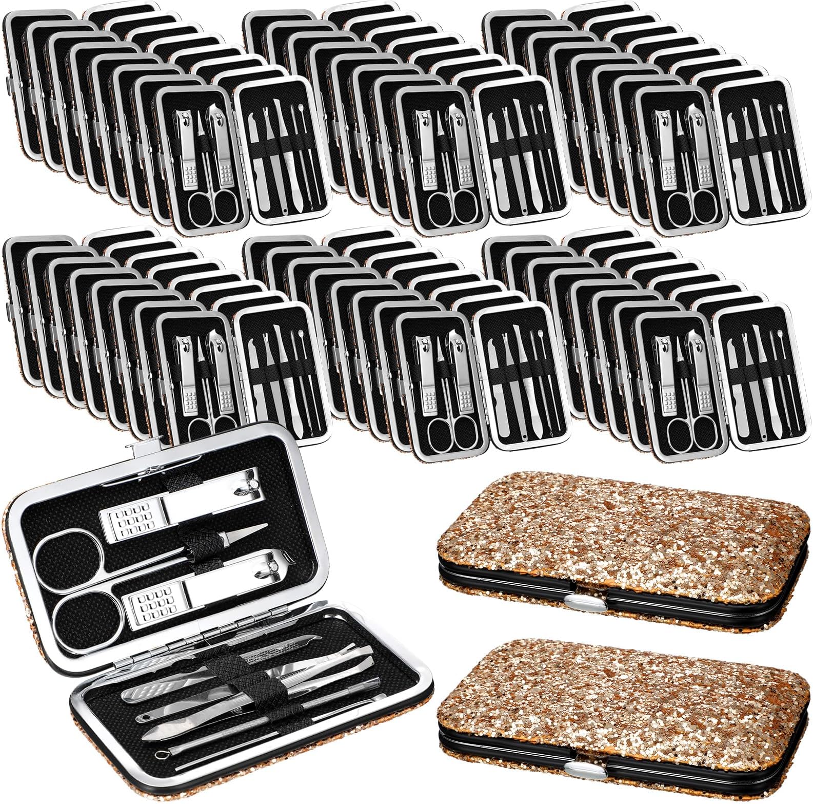 Amazon.com : Geosar 50 Set Travel Manicure Kit Nail Clippers Pedicure ...