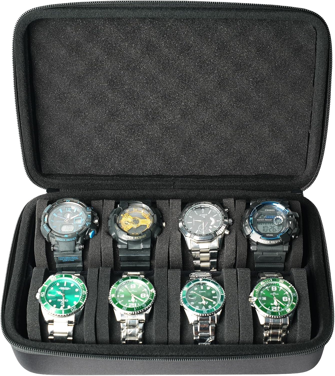 Amazon.com: AMZSAFE 8 slots watch box, hard watch organizer case for ...