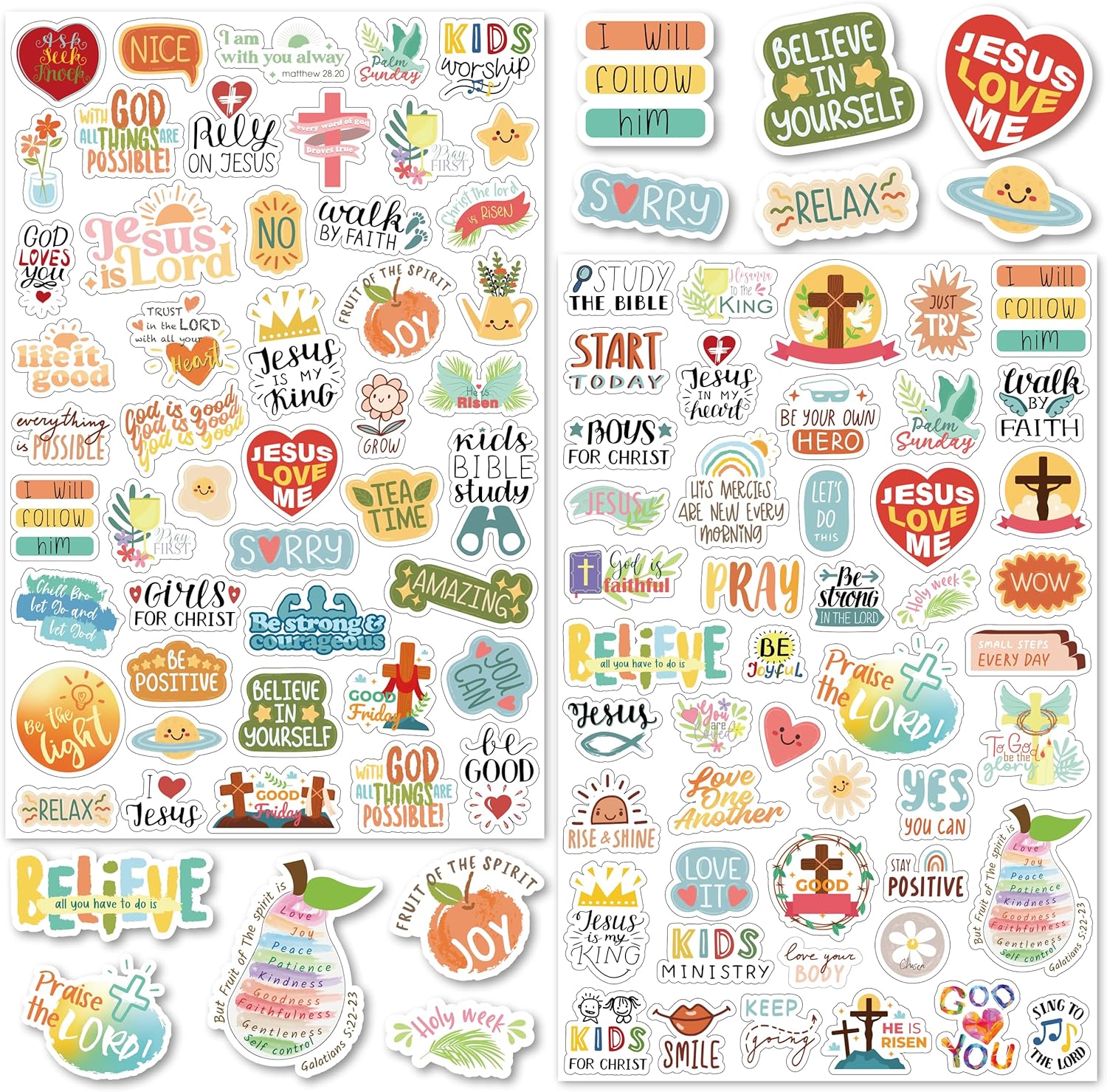 Amazon.com: LINAYE 24 Sheets Christian Jesus Stickers for Kids Adults ...