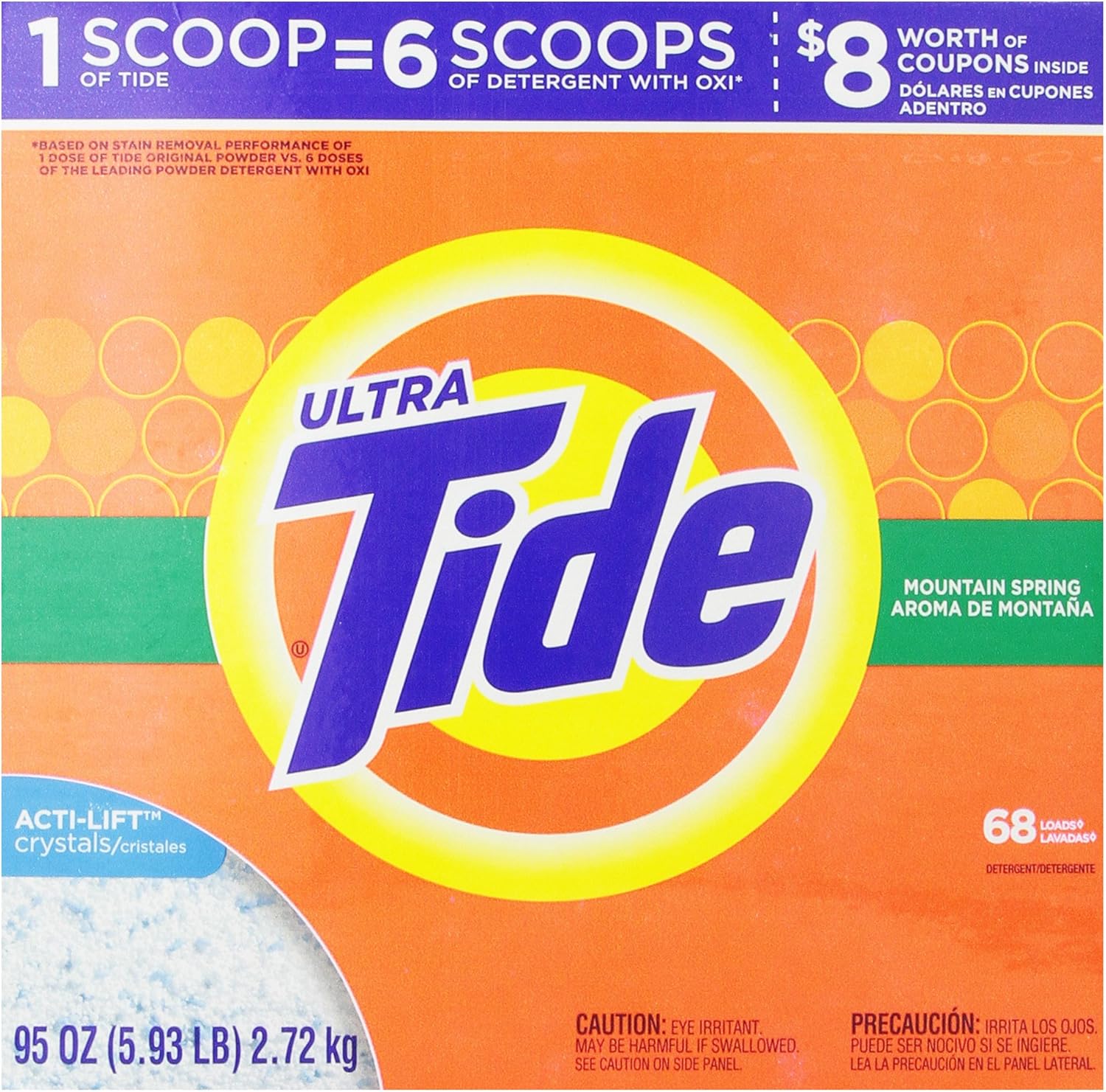 Amazon.com: Tide Powder Laundry Detergent, Mountain Spring, 68 loads ...