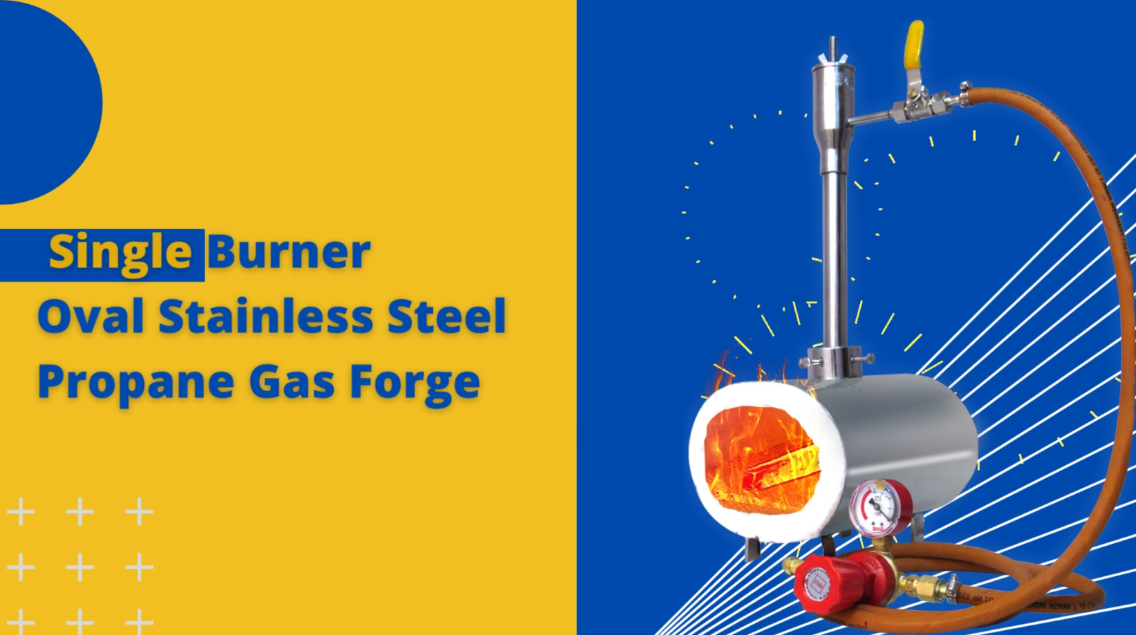 Watch Simond Store Oval Shape Propane Gas Forge Single Burner on Amazon ...