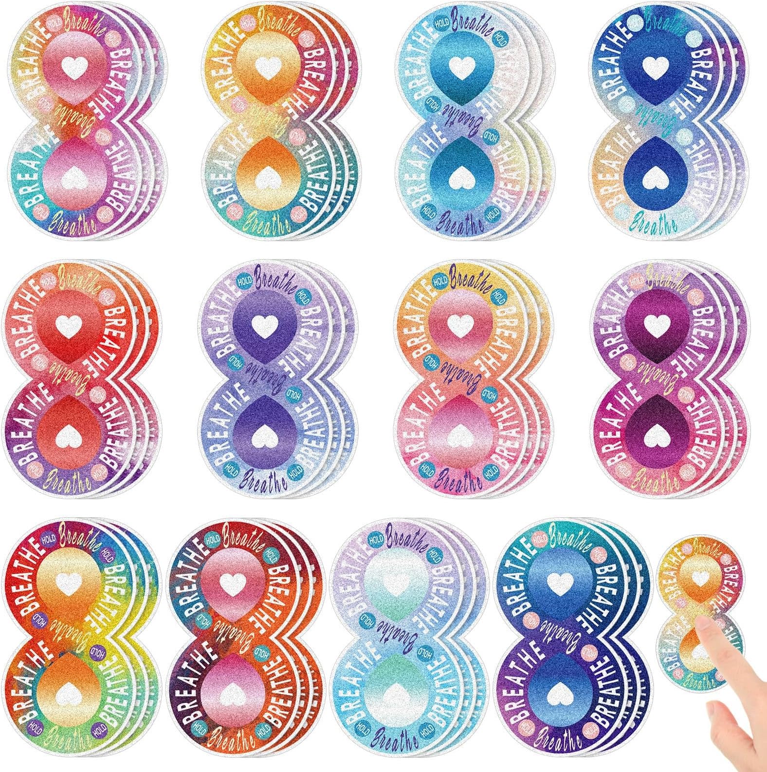 Amazon.com : Fulmoon 120 Pcs Calm Anxiety Sensory Stickers Textured ...