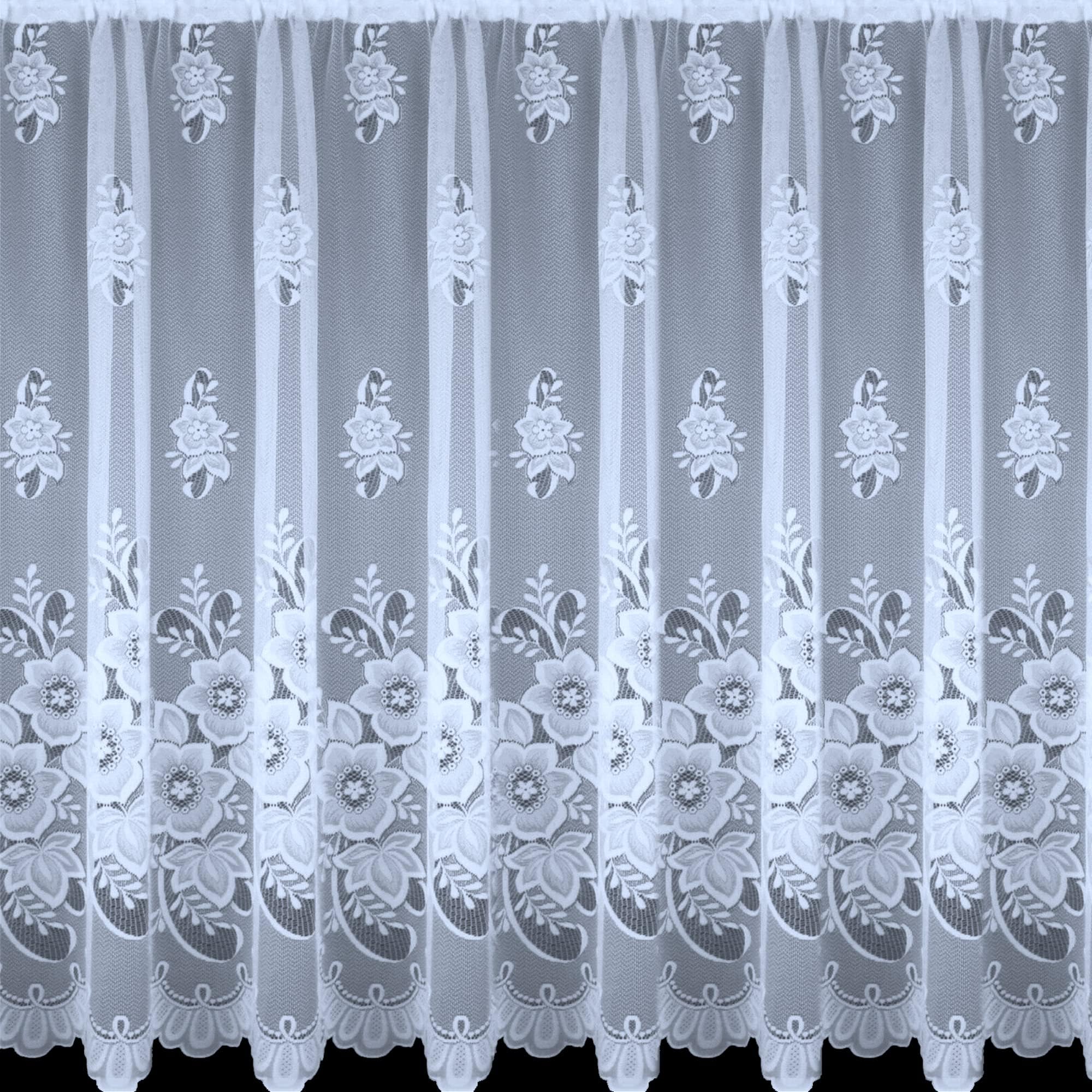 Styled ForYour Home Lizzy Butterfly & Floral White Net Curtain. 36 Inch ...