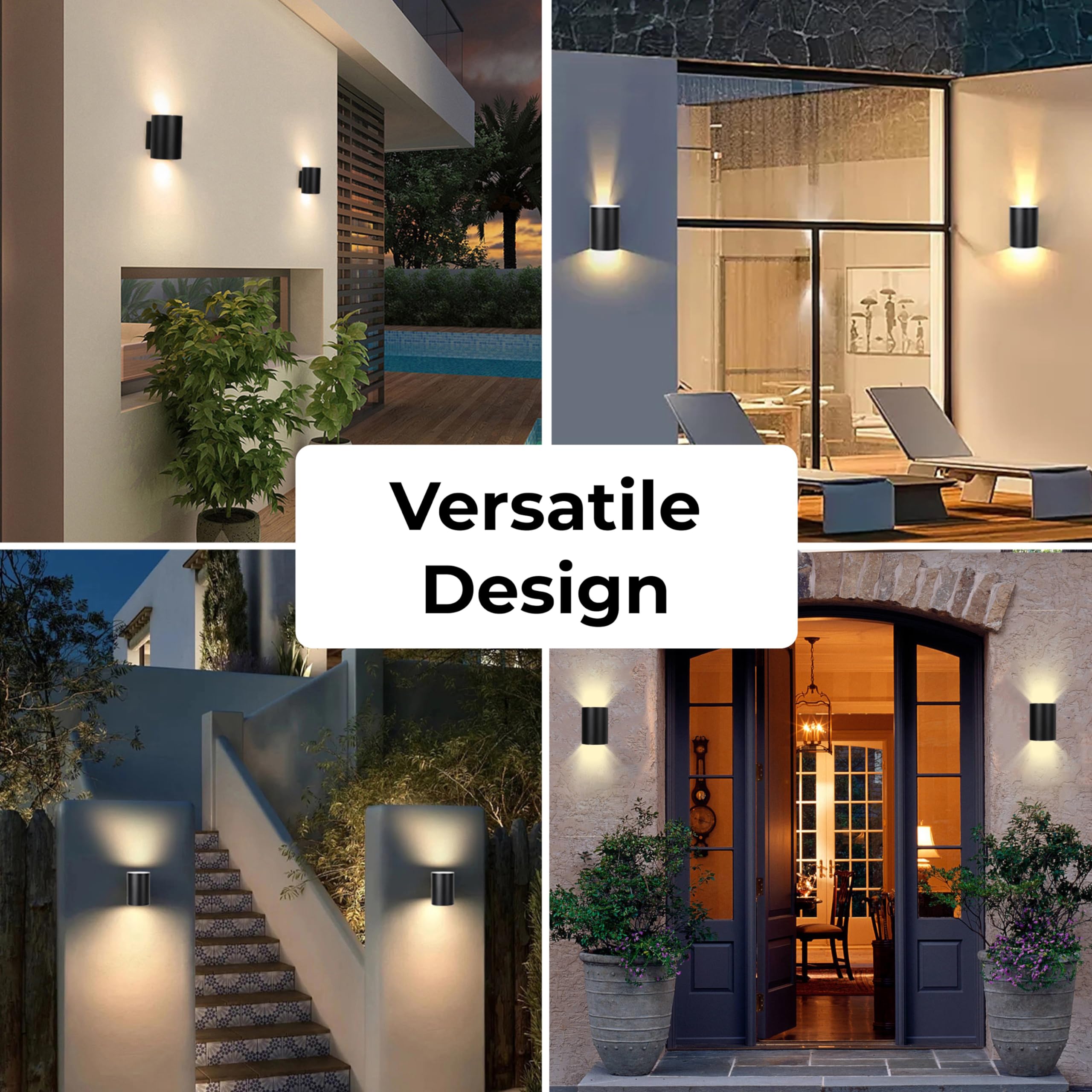 Square Metal Cylinder Outdoor Lighting Sleek Cylinder Exterior Wall
