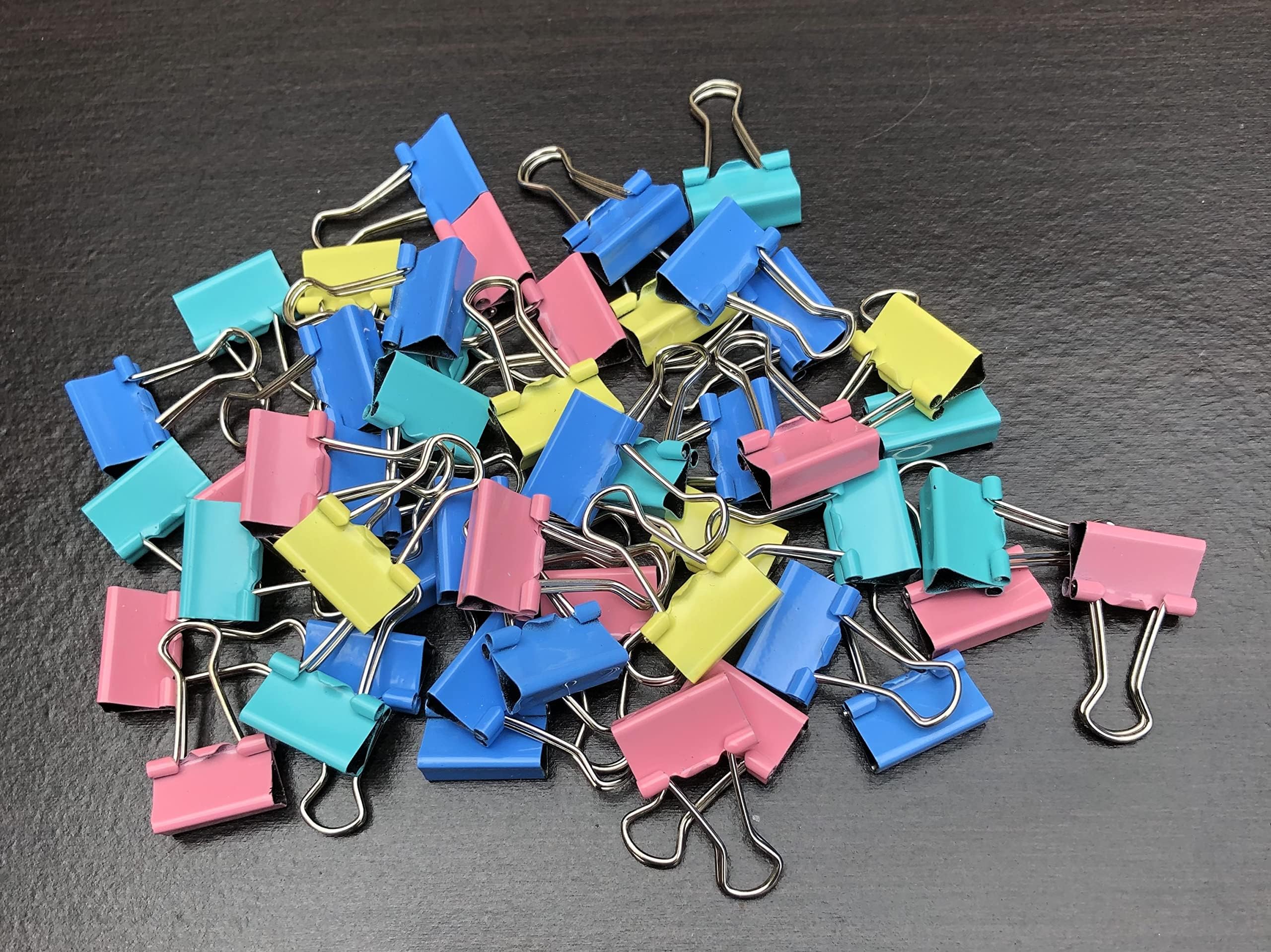 15mm Small Assorted Design Foldback Clips Paper Binder Clamps Clips ...