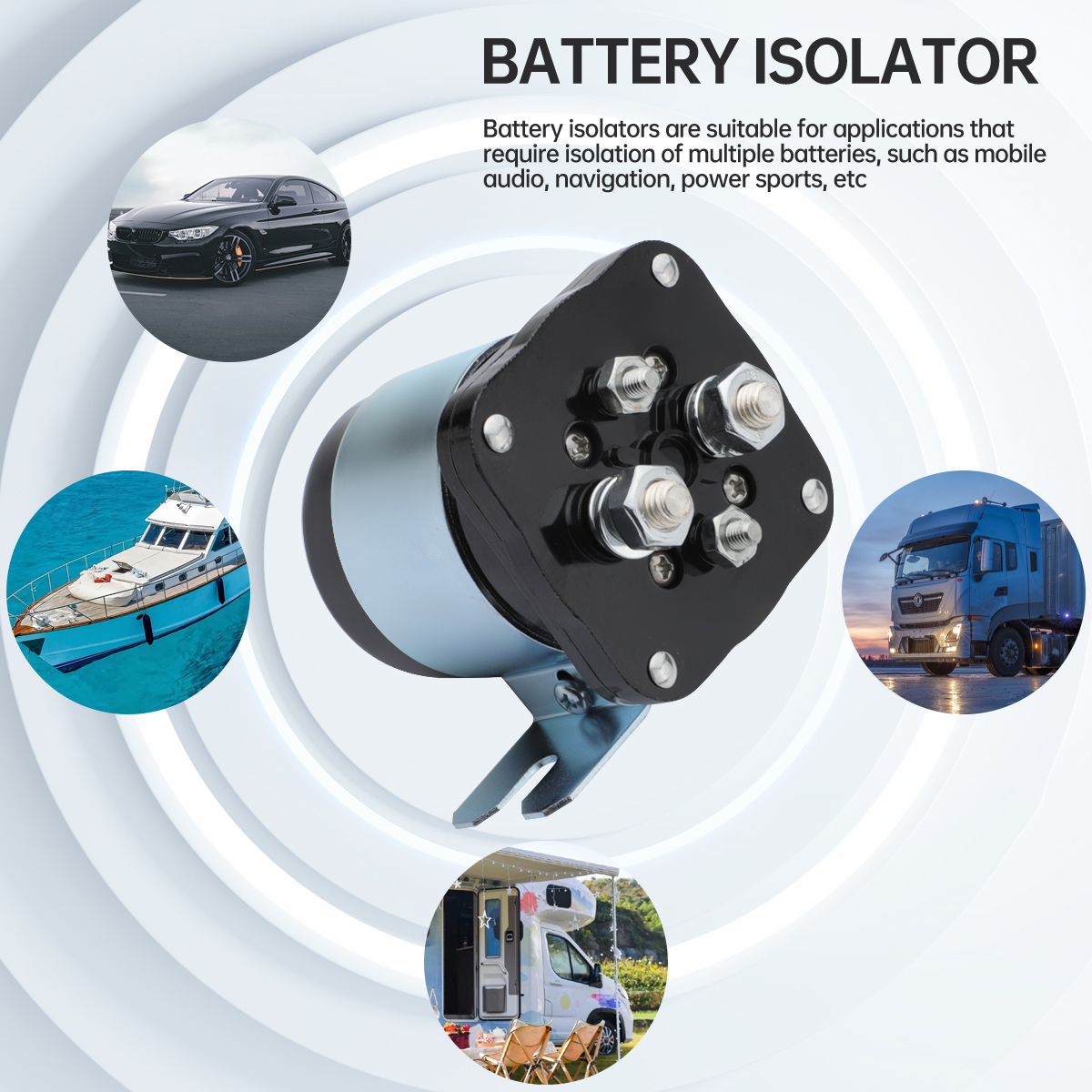 Dual Battery Isolator Kit 12v 12V 500A RELAIS Autostartschalter Dual ...