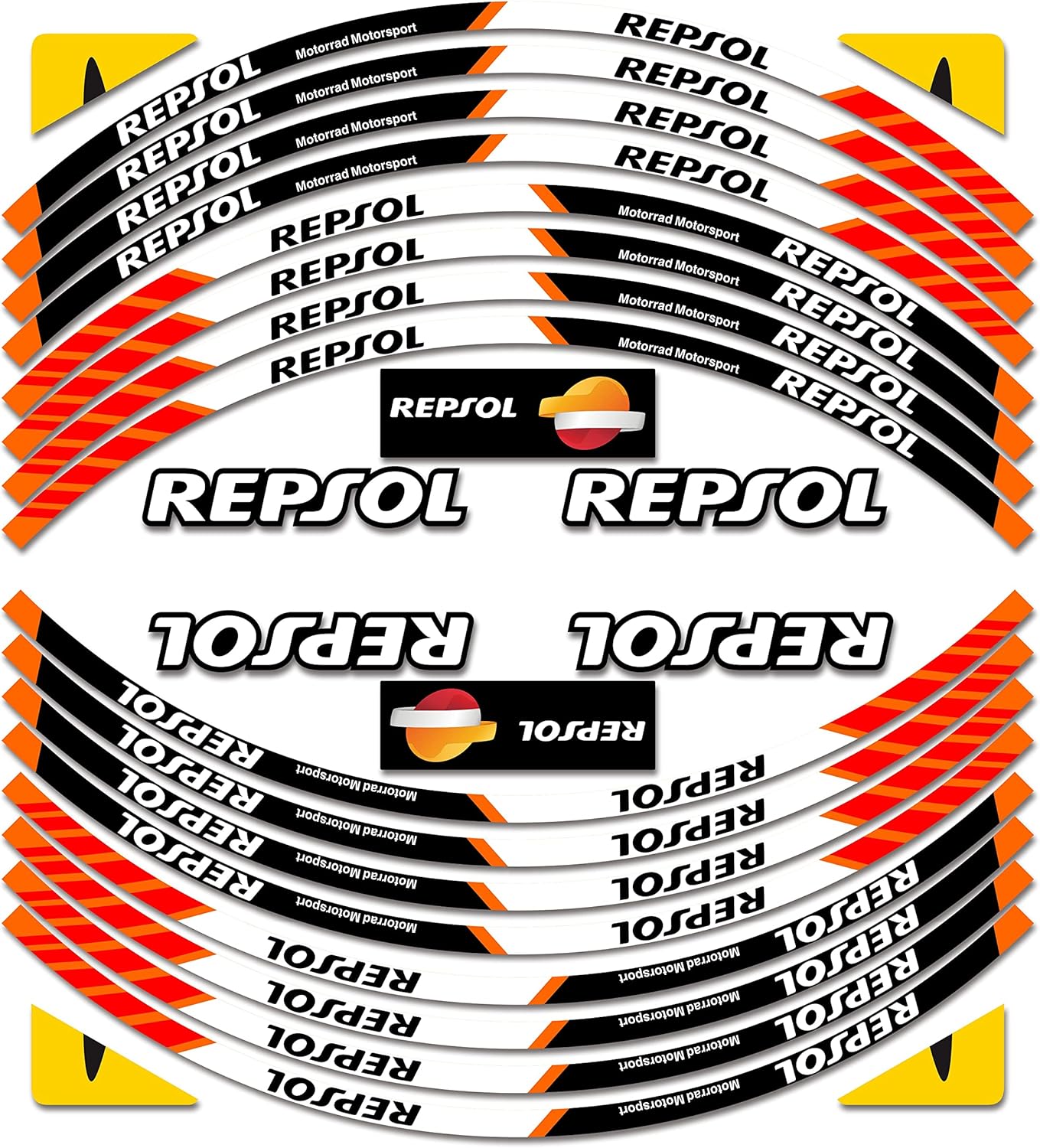 Amazon.com: Reflective Rim Decals,17 inch Wheel Rim Stickers Decals ...