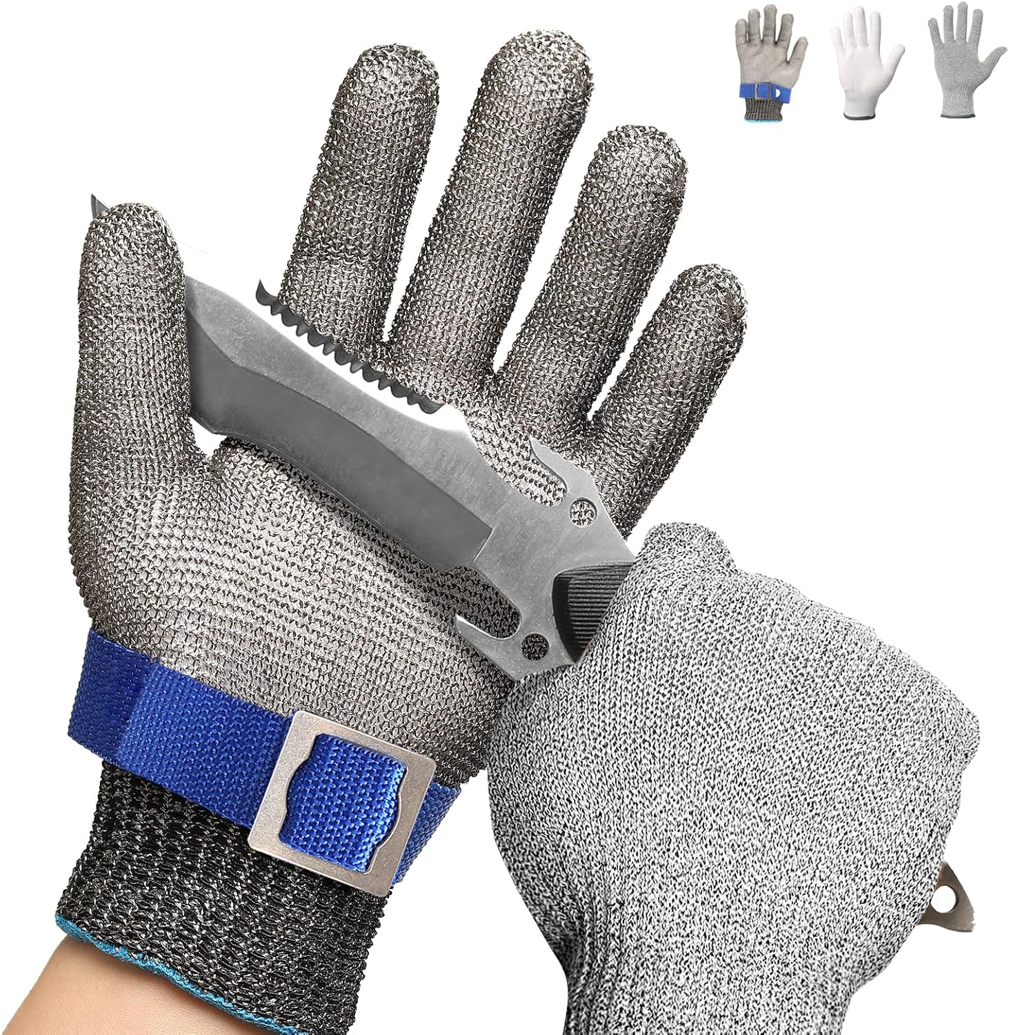 Schwer Cut Resistant Gloves-Stainless Steel Wire Metal Mesh Butcher ...
