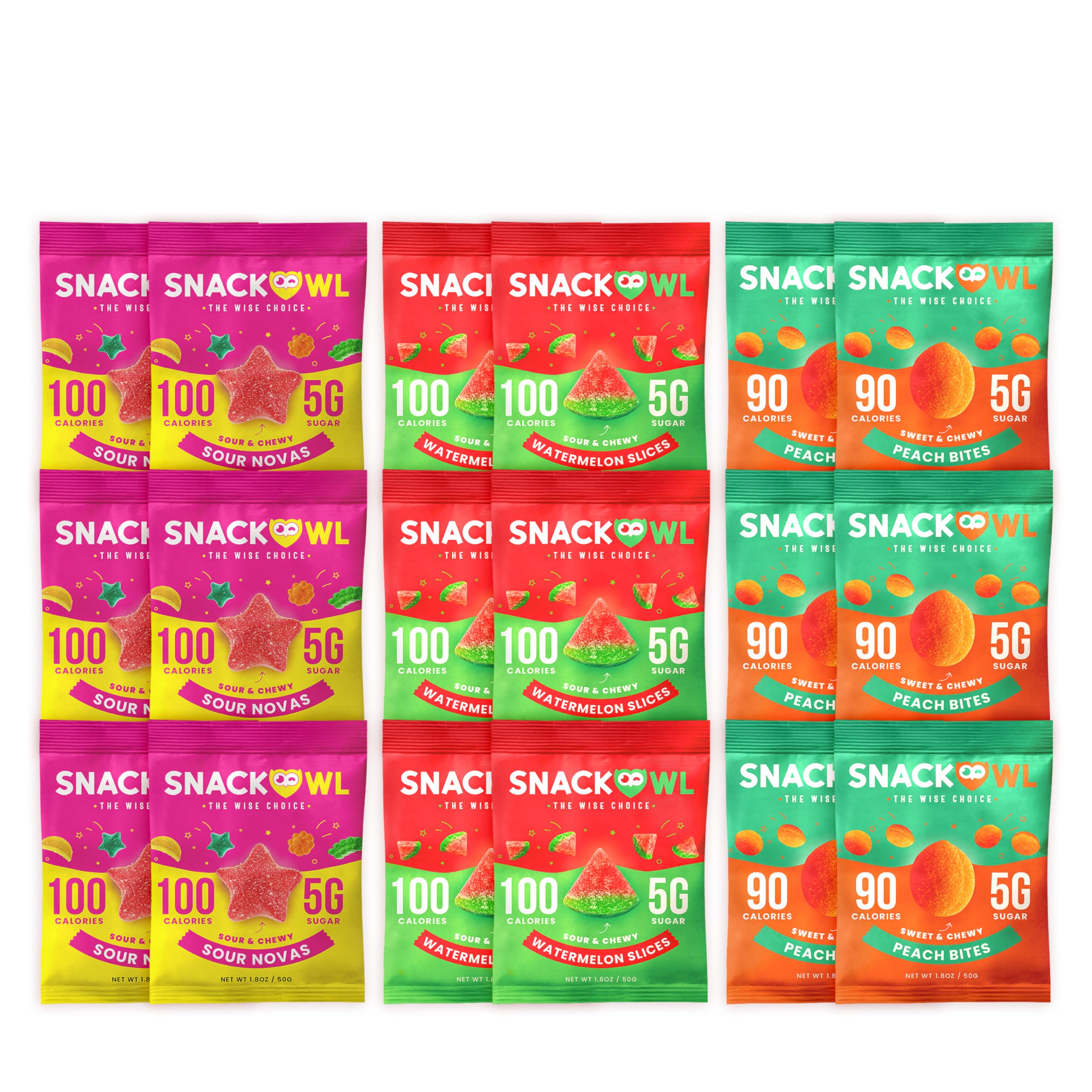 Snapklik.com : Snack Owl Vegan Sour Gummy Candy Gluten Free, Low ...