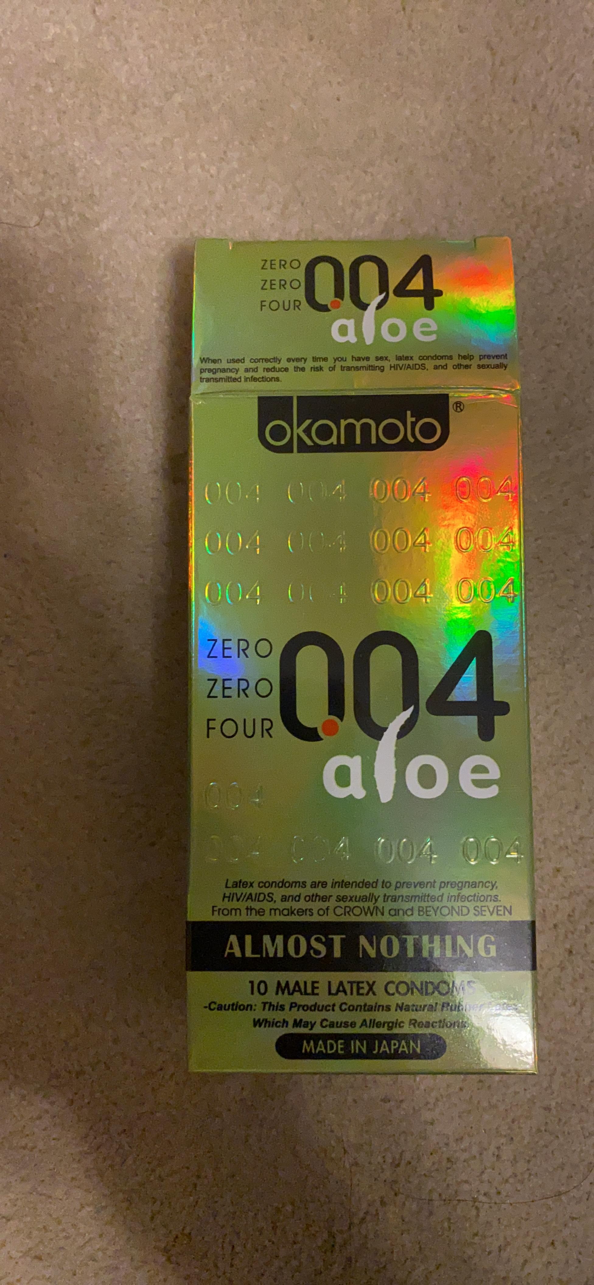 Amazon.com: Okamoto Usa 004 Aloe Almost Nothing Condom, 10 Count ...