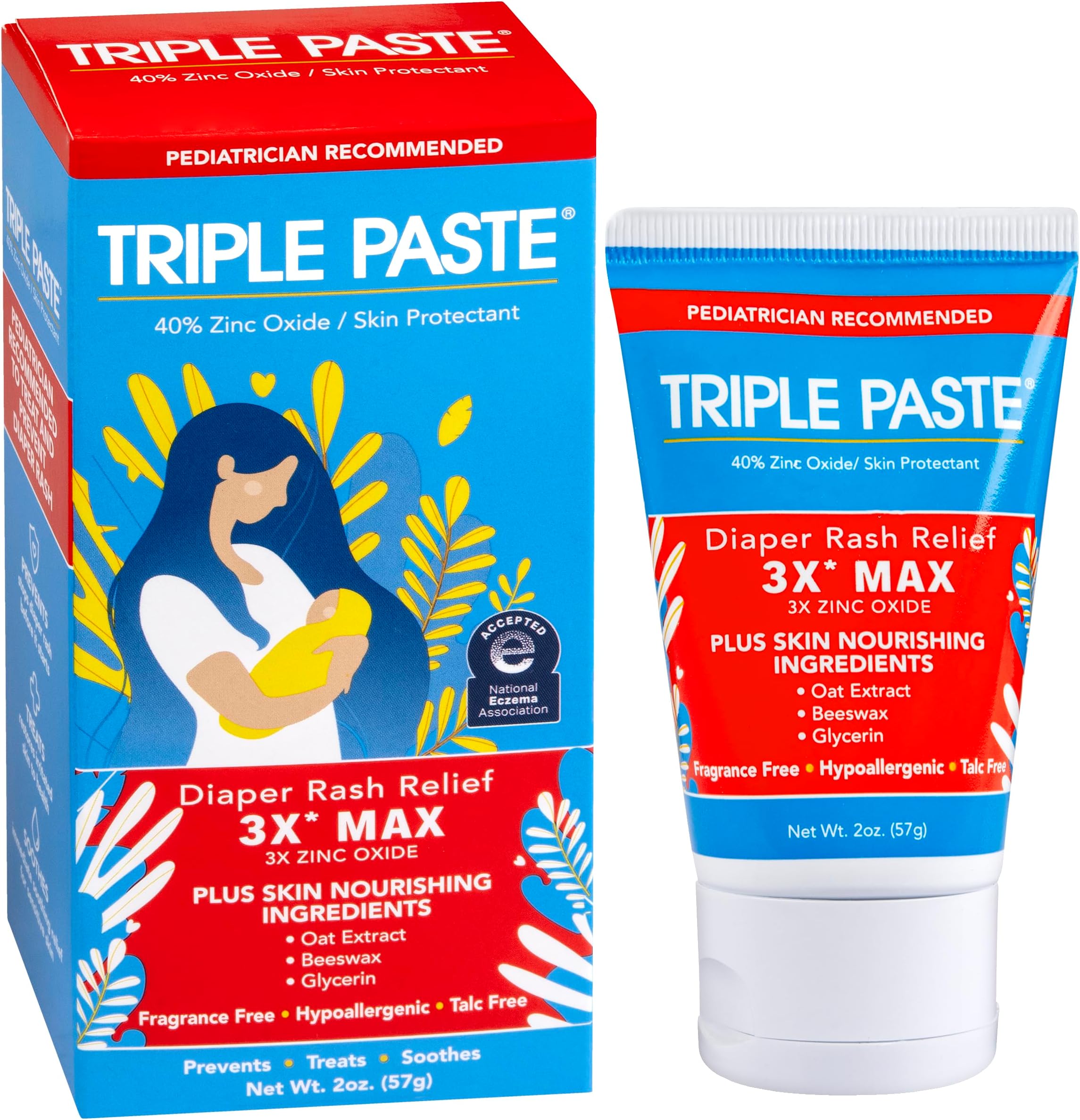 Amazon.com: Triple Paste 3X Max Diaper Rash Ointment, Maximum Strength ...
