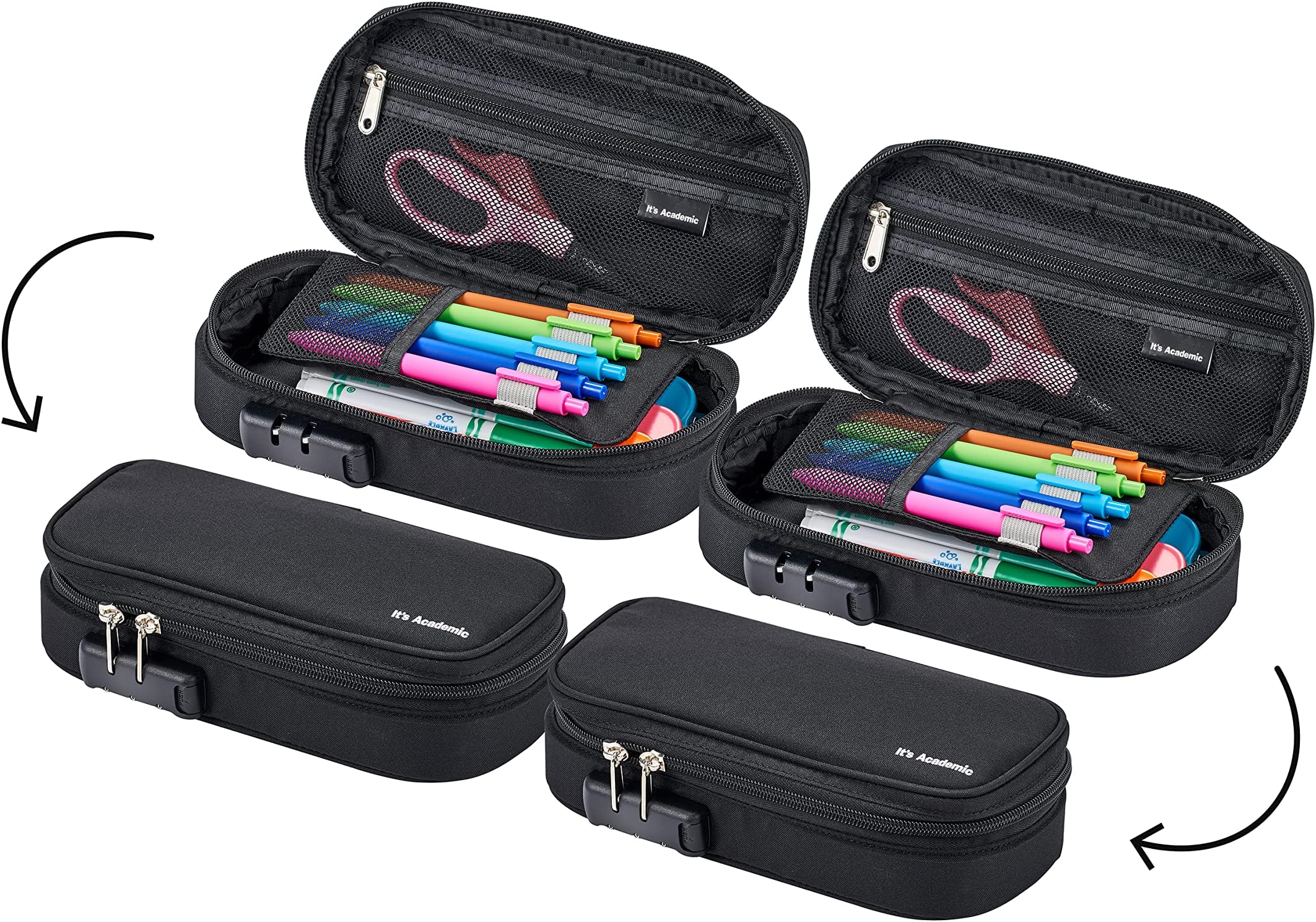 Amazon.com : It's Academic Locking Pencil Case, For Office & School ...
