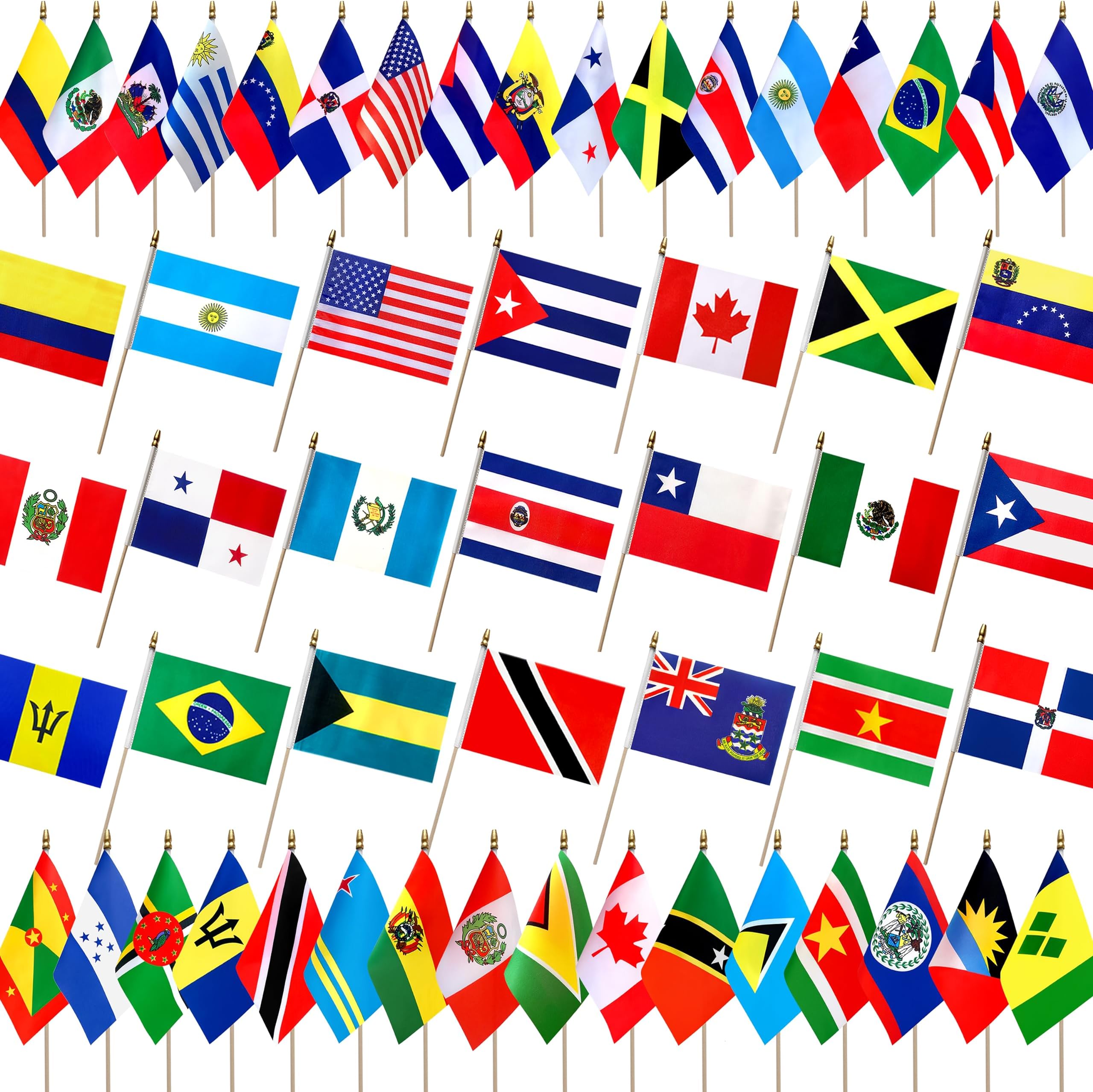 Amazon.com: LZXING 50 Countries North South Central American Flags ...
