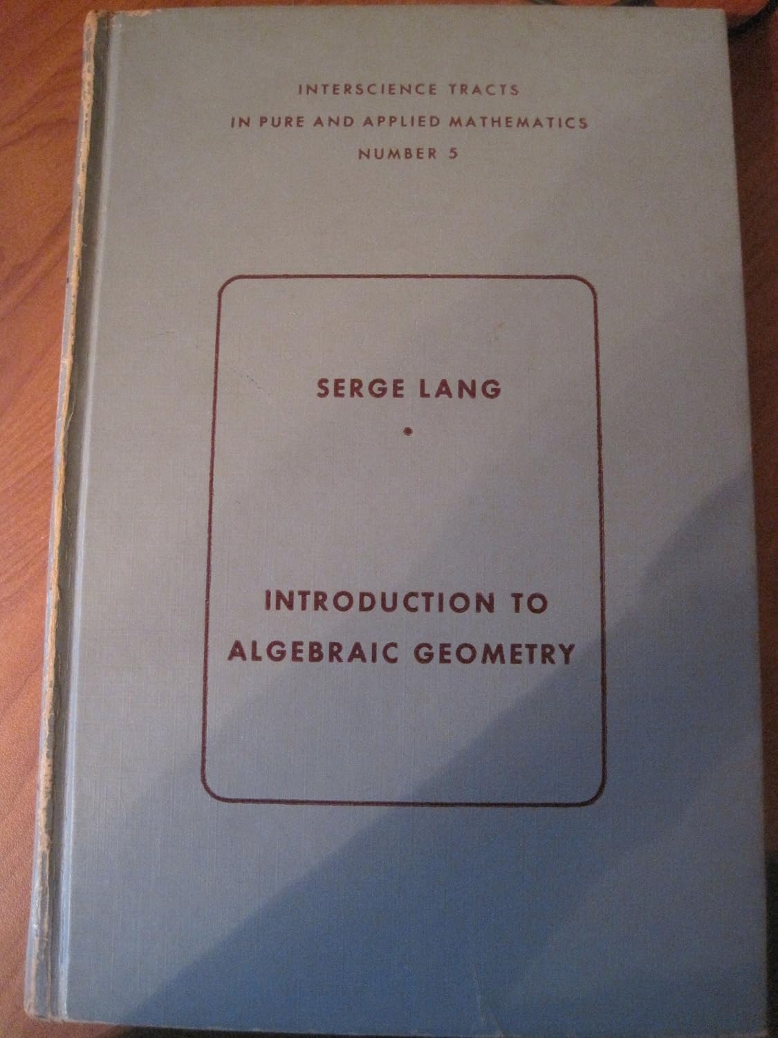 Amazon.com: Introduction to Algebraic Geometry: 9780201041644: Lang ...