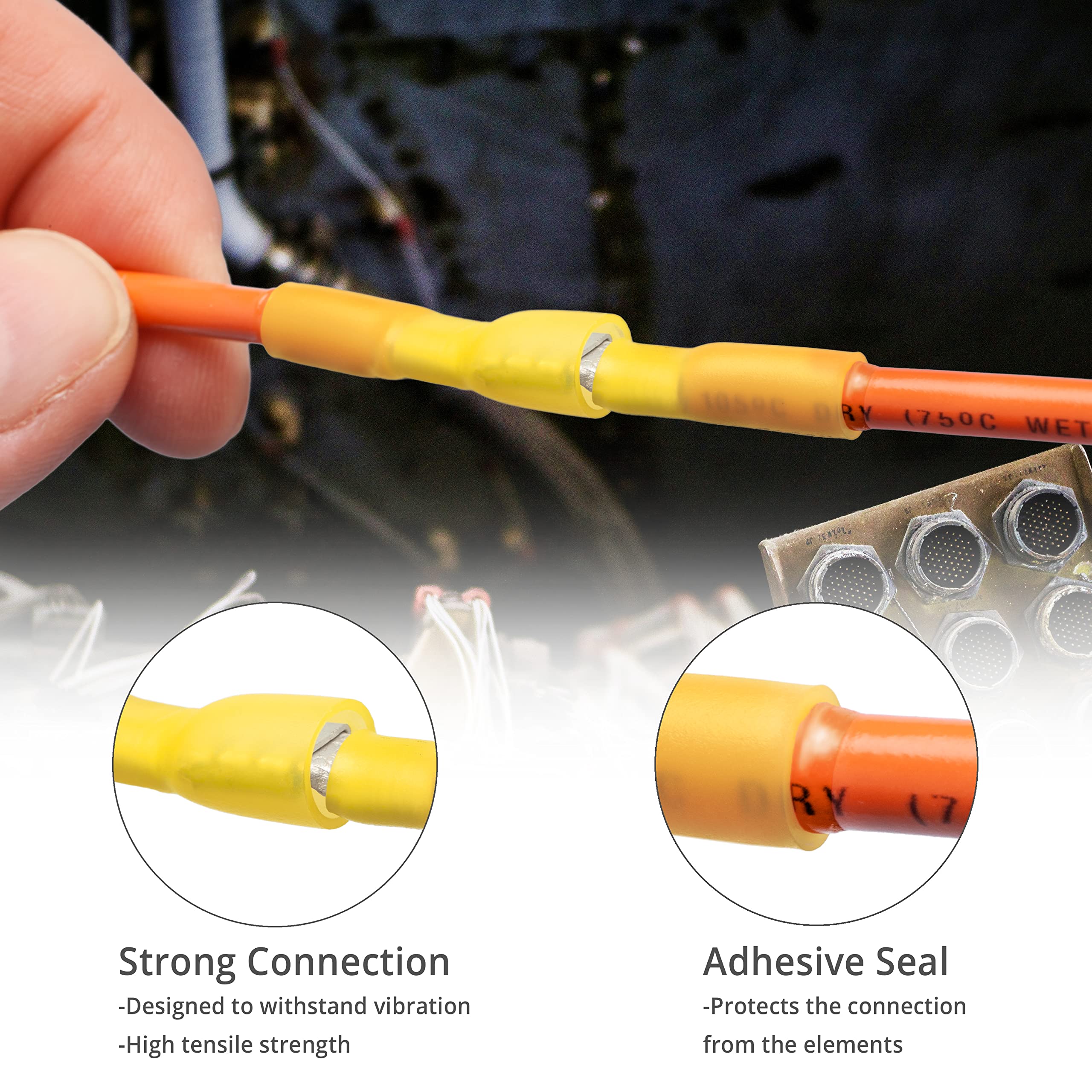 Snapklik.com : 90 PCS Male Spade Connectors - Heat Shrink Spade ...