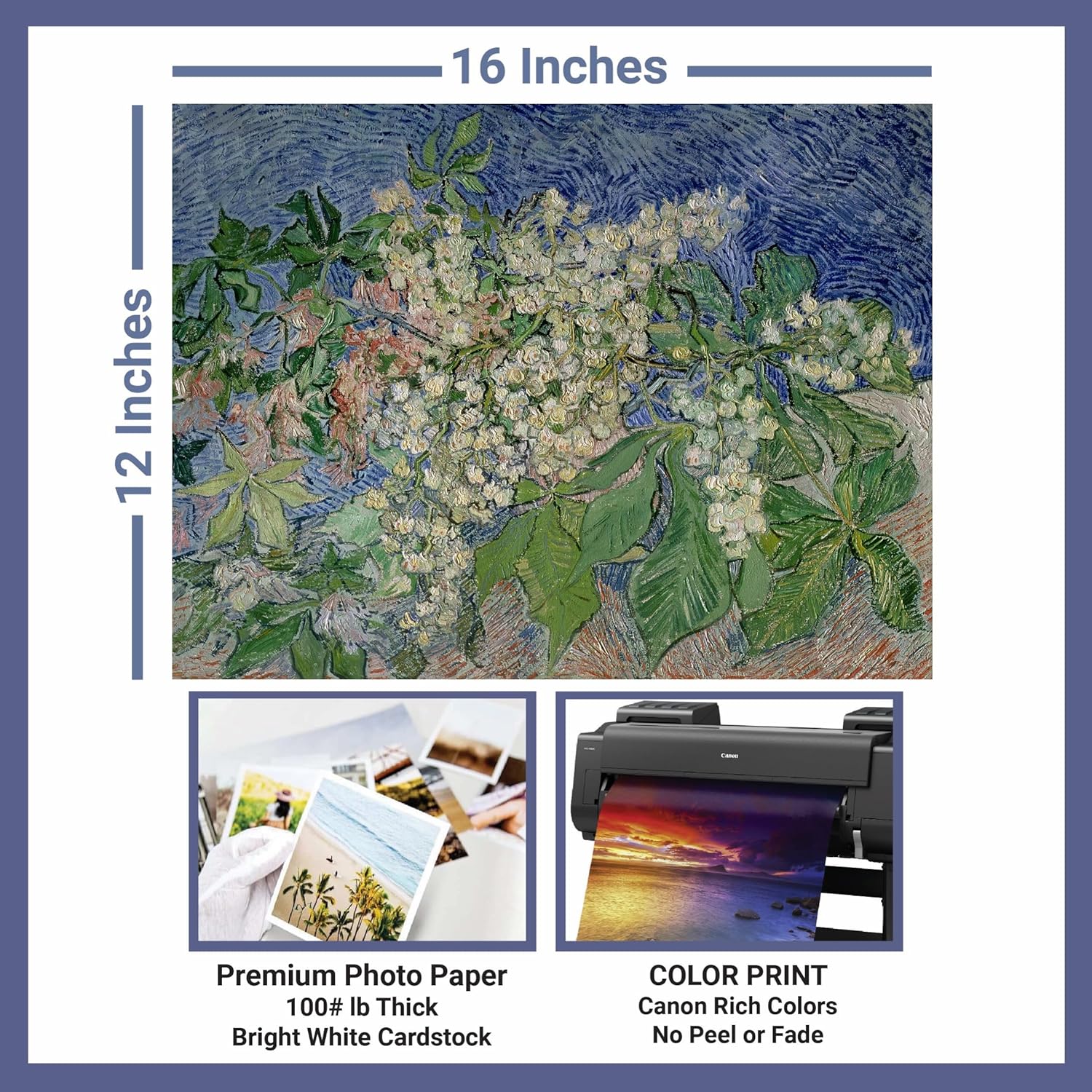 Ramas de castaño florecientes de cabaña perdida por Vincent Van Gogh ...